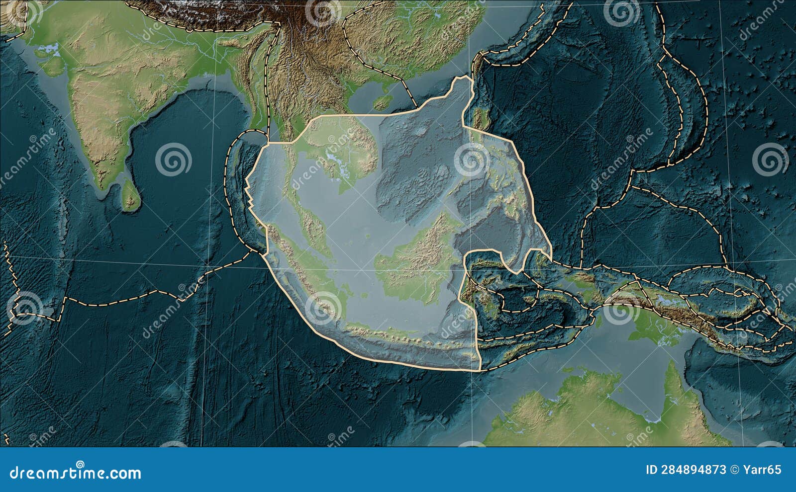Sunda Plate - Boundaries. Wiki Map Stock Illustration - Illustration of ...