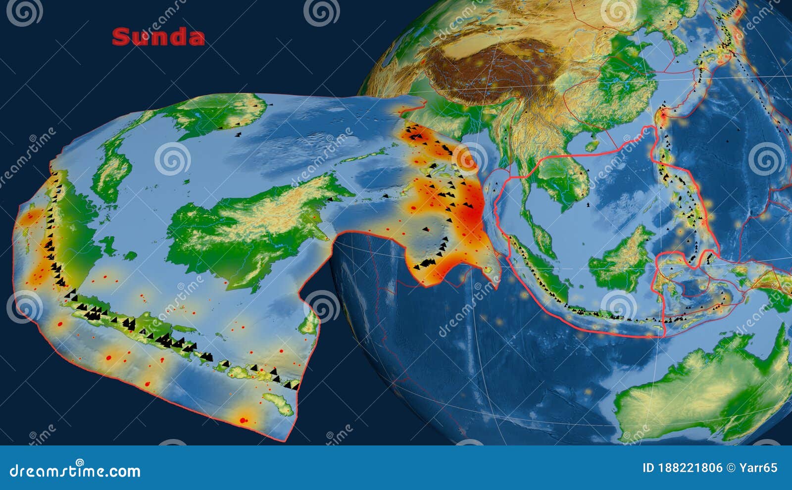 Sunda Plate Described and Presented - Physical Stock Illustration ...