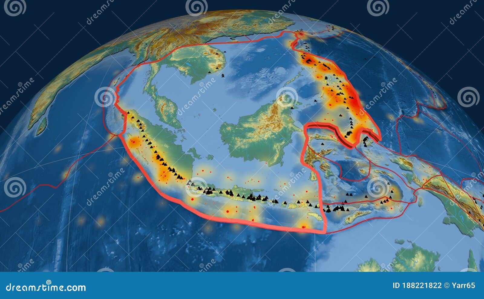 Sunda Plate Extruded - Relief Stock Illustration - Illustration of ...
