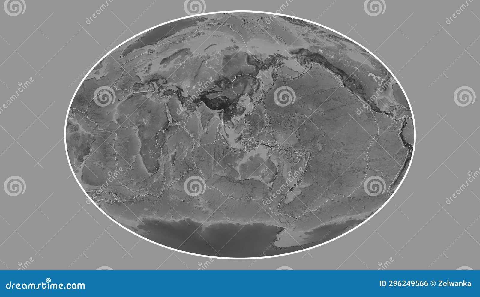 Sunda Plate - Global Map. Fahey. Grayscale Stock Illustration ...