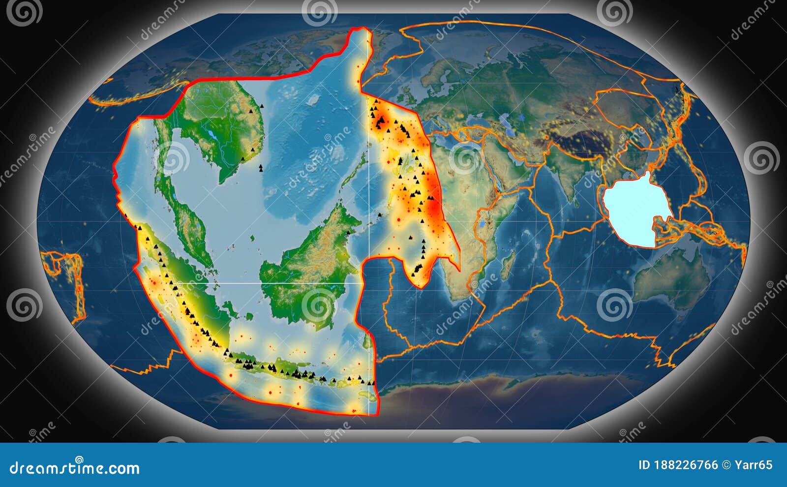 Sunda Plate Presented, Kavrayskiy Projection - Physical Stock ...
