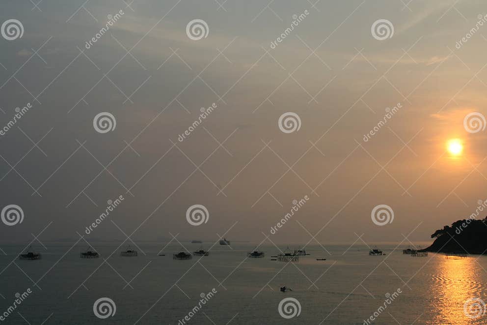Fishing House at Sunda Strait Stock Photo - Image of morning, sunda ...