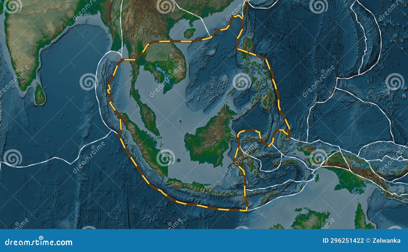 Sunda Plate Extracted. Fahey. Satellite Stock Image | CartoonDealer.com ...