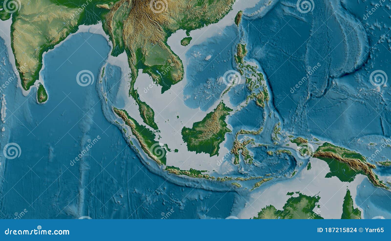 Sunda Tectonic Plate - Raster. Physical Stock Illustration ...