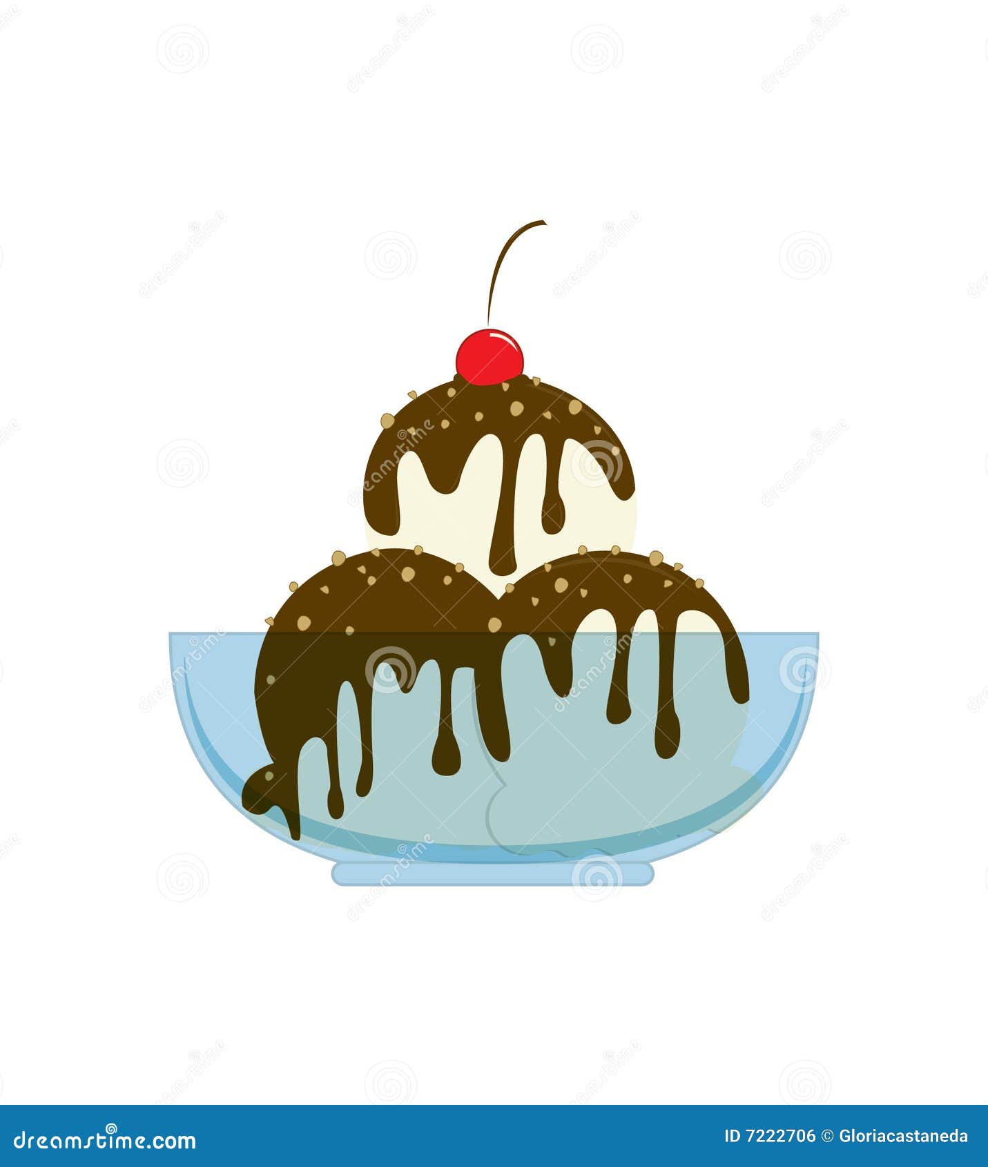 Sundae Vector Illustration | CartoonDealer.com #7222706