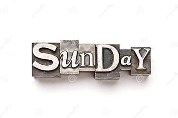 Sunday stock image. Image of sunday, letterpress, sans - 5753373