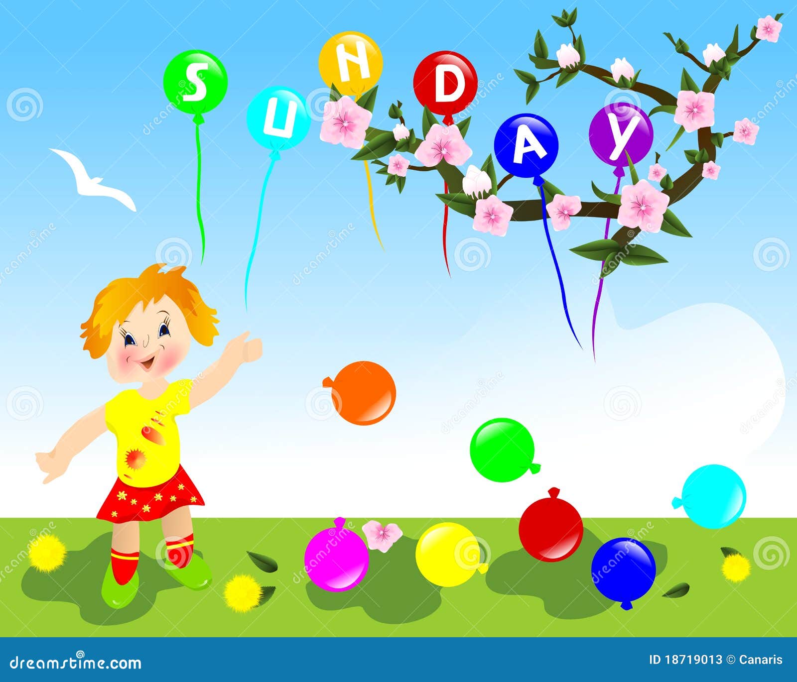 Sunday fun, cdr vector stock vector. Illustration of colours - 18719013