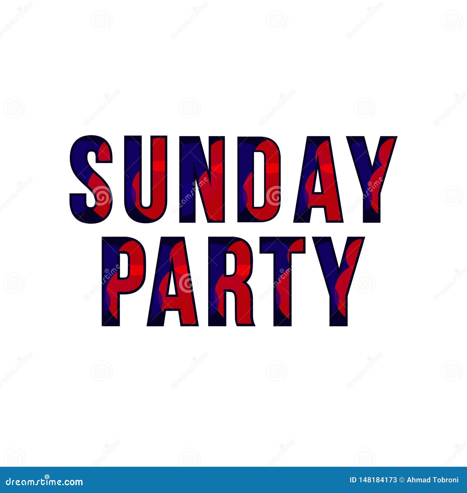 Sunday Party Vector Template Design Illustration Stock Vector ...