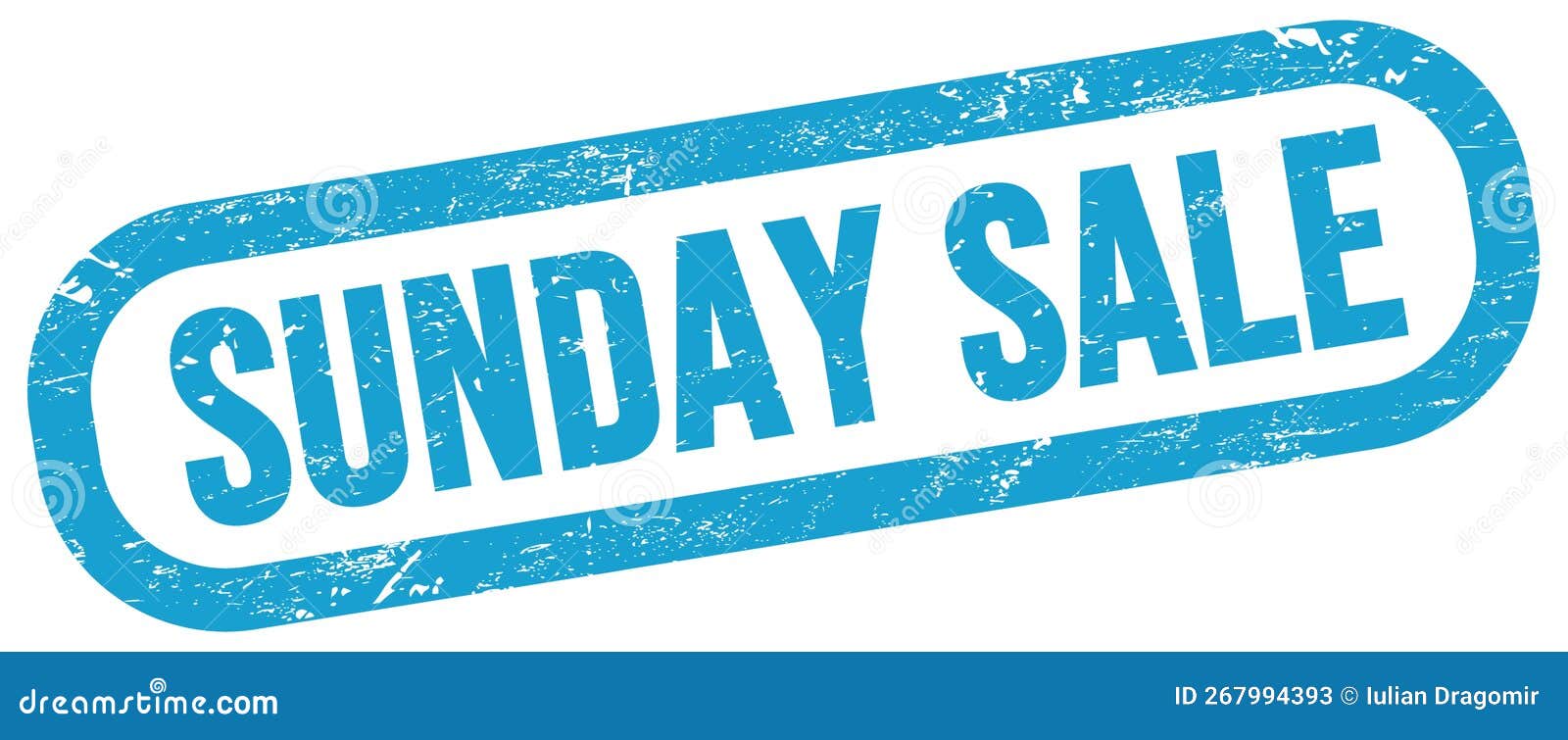 SUNDAY SALE, Text Written on Blue Stamp Sign Stock Illustration ...