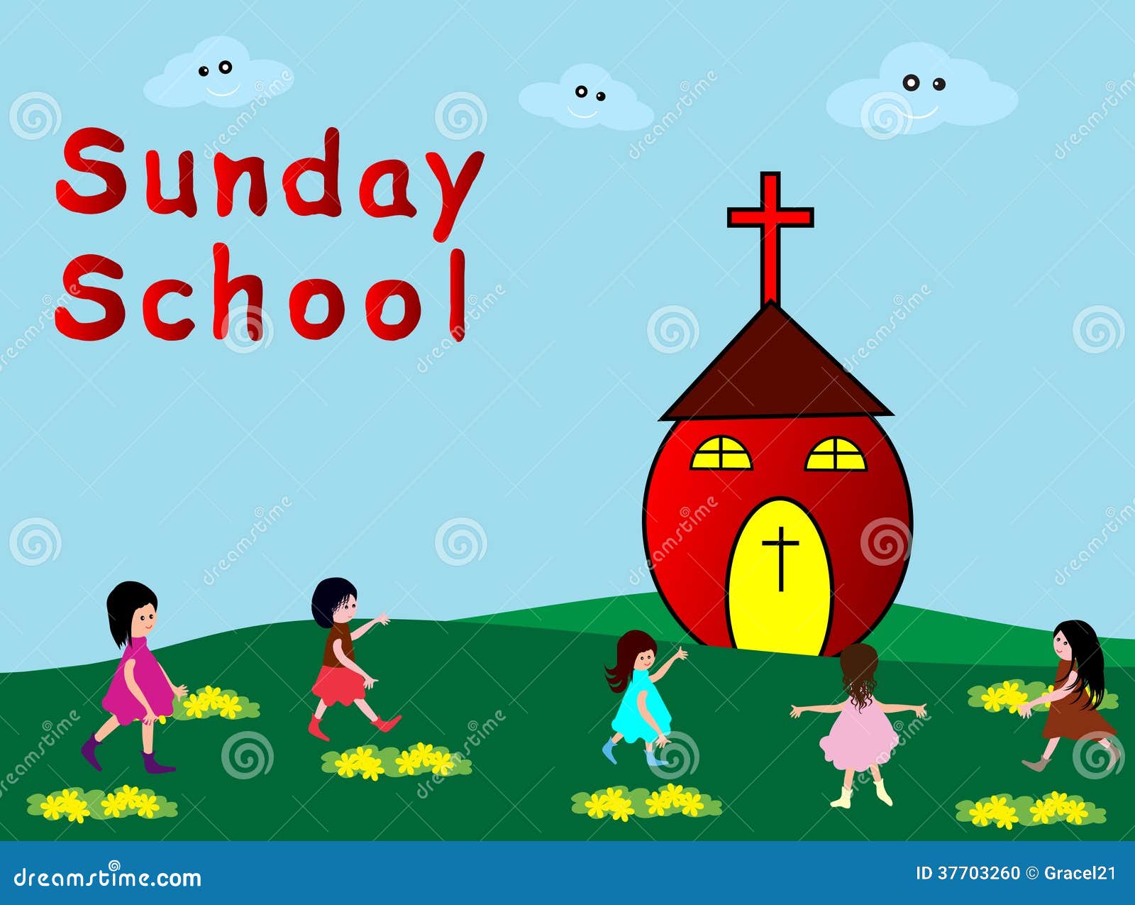 Sunday School stock vector. Illustration of learning - 37703260