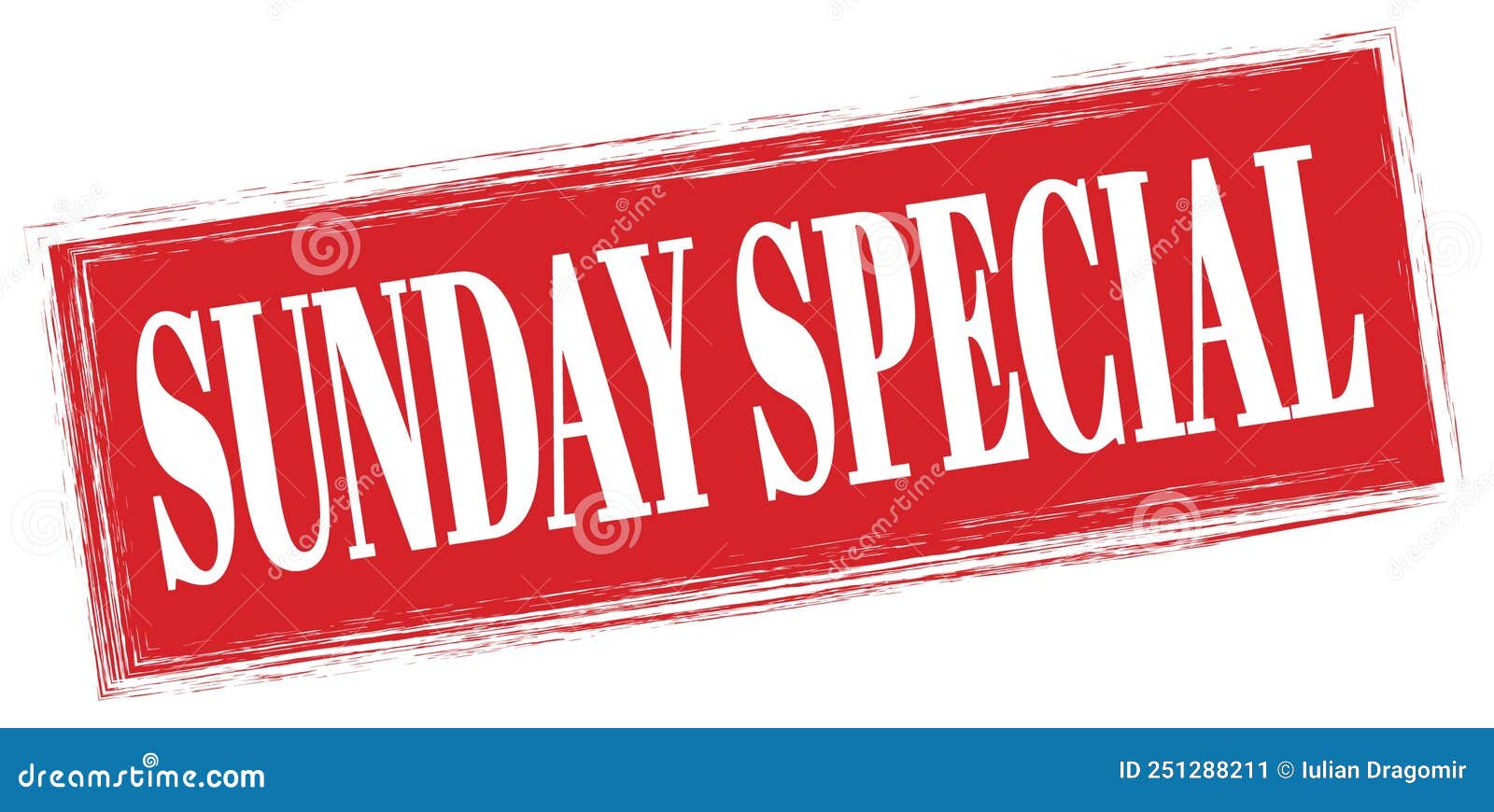 SUNDAY SPECIAL Text Written on Red Stamp Sign Stock Illustration ...