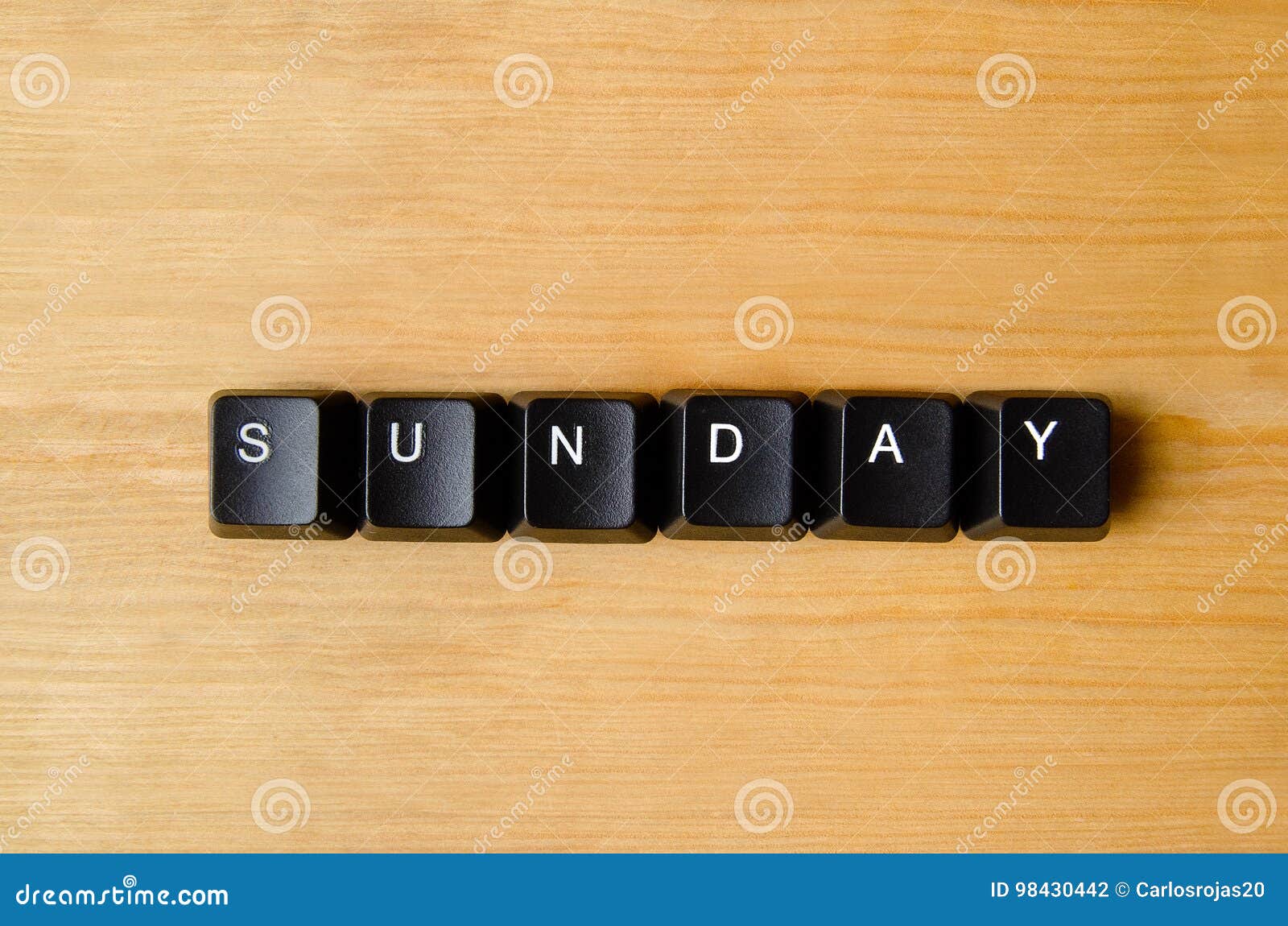 Sunday word stock photo. Image of buttons, letters, keypad - 98430442