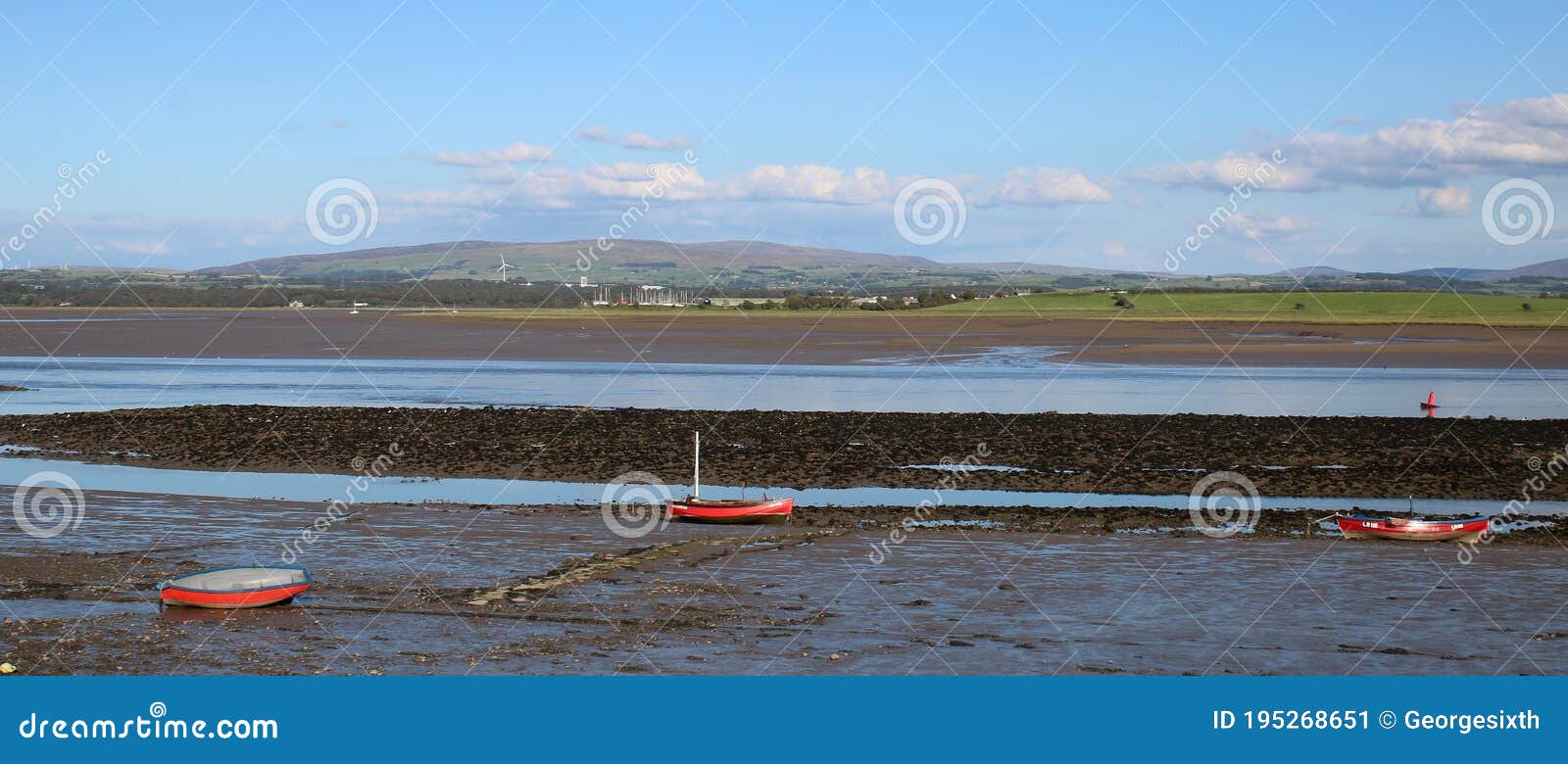 Sunderland Point Boats River Lune Distant Hills Editorial Photo - Image ...