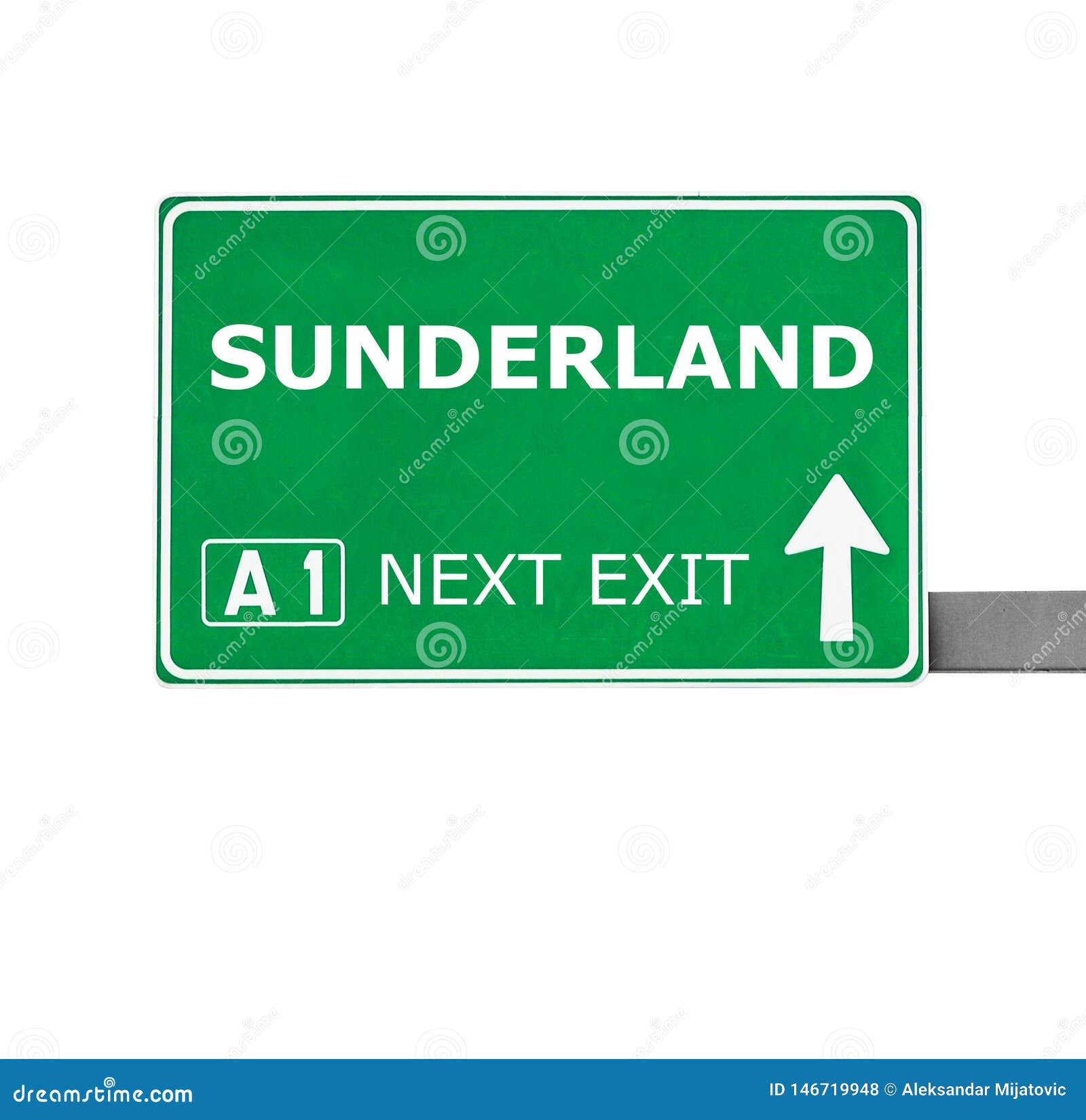 SUNDERLAND Road Sign Isolated on White Stock Photo - Image of holiday ...
