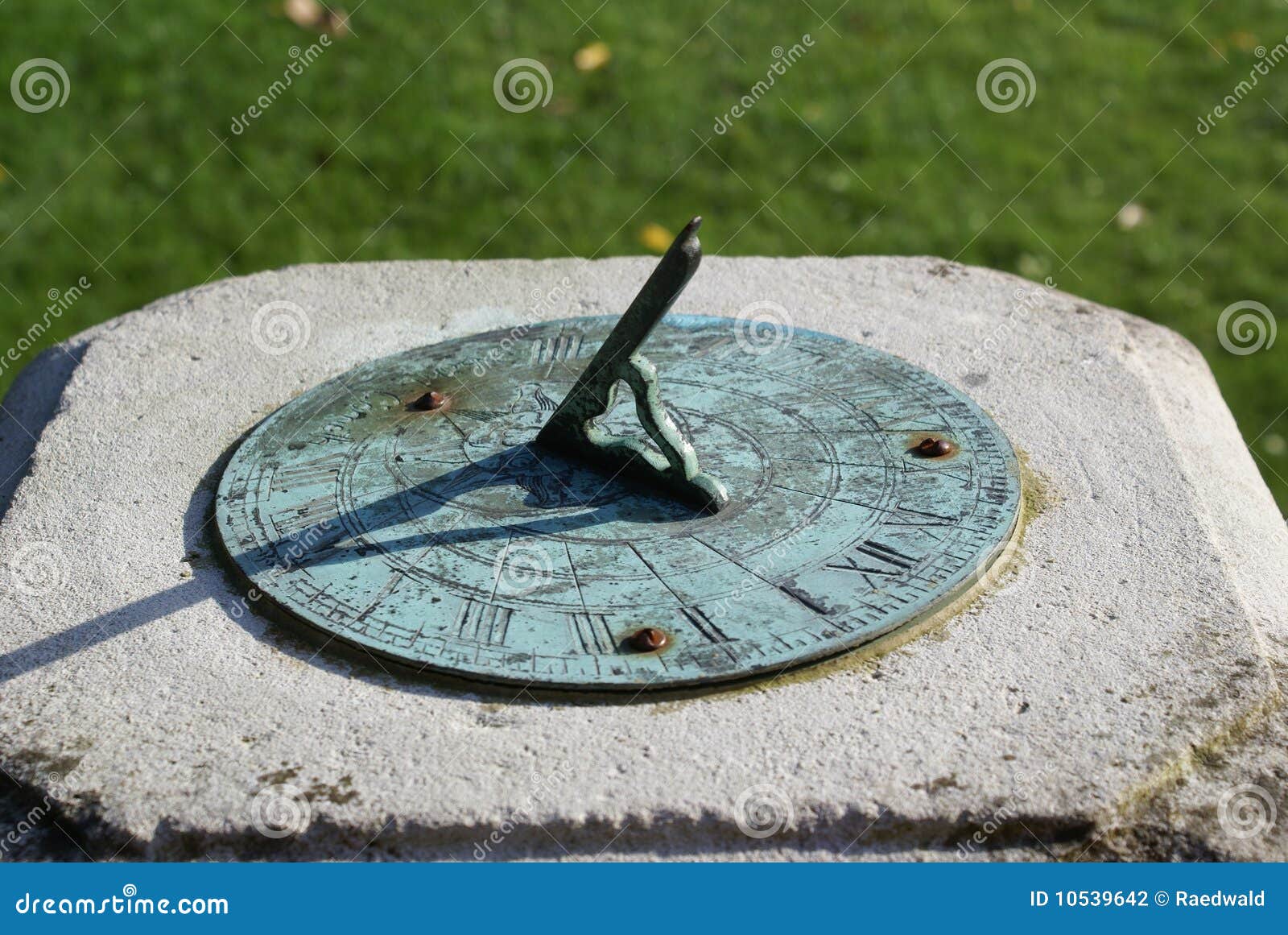 Sundial stock photo. Image of bronze, park, green, copper - 10539642