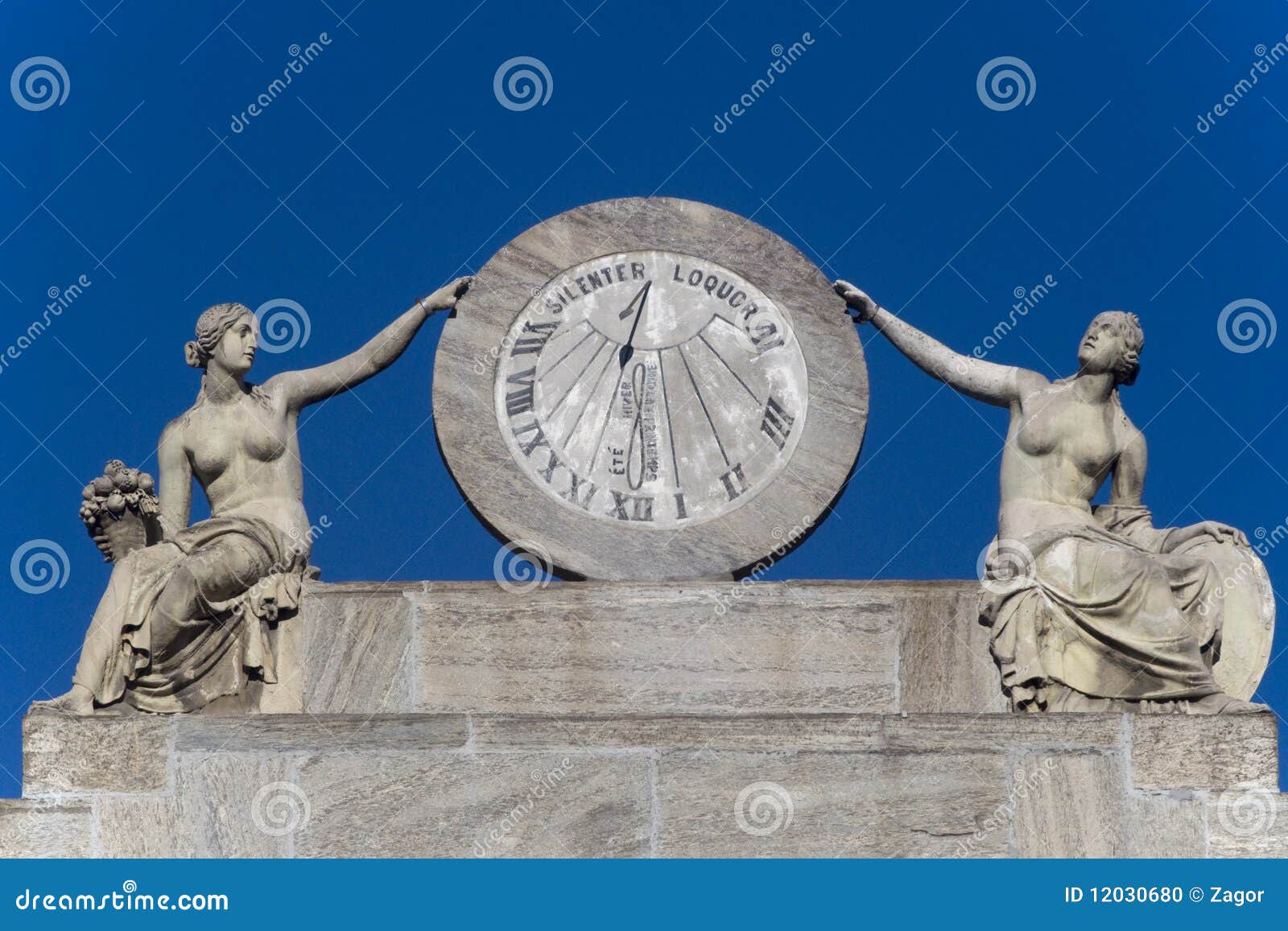 Sundial stock photo. Image of statue, sculpture, historical - 12030680