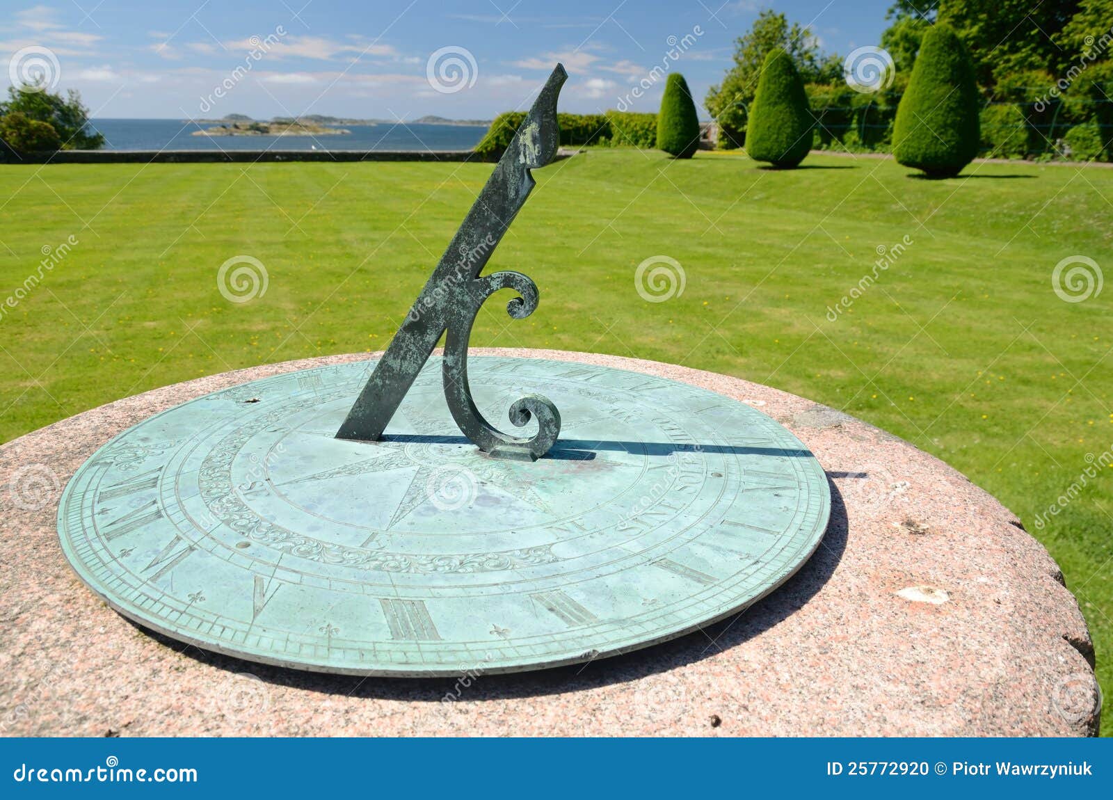 The sundial stock photo. Image of scandinavia, green - 25772920