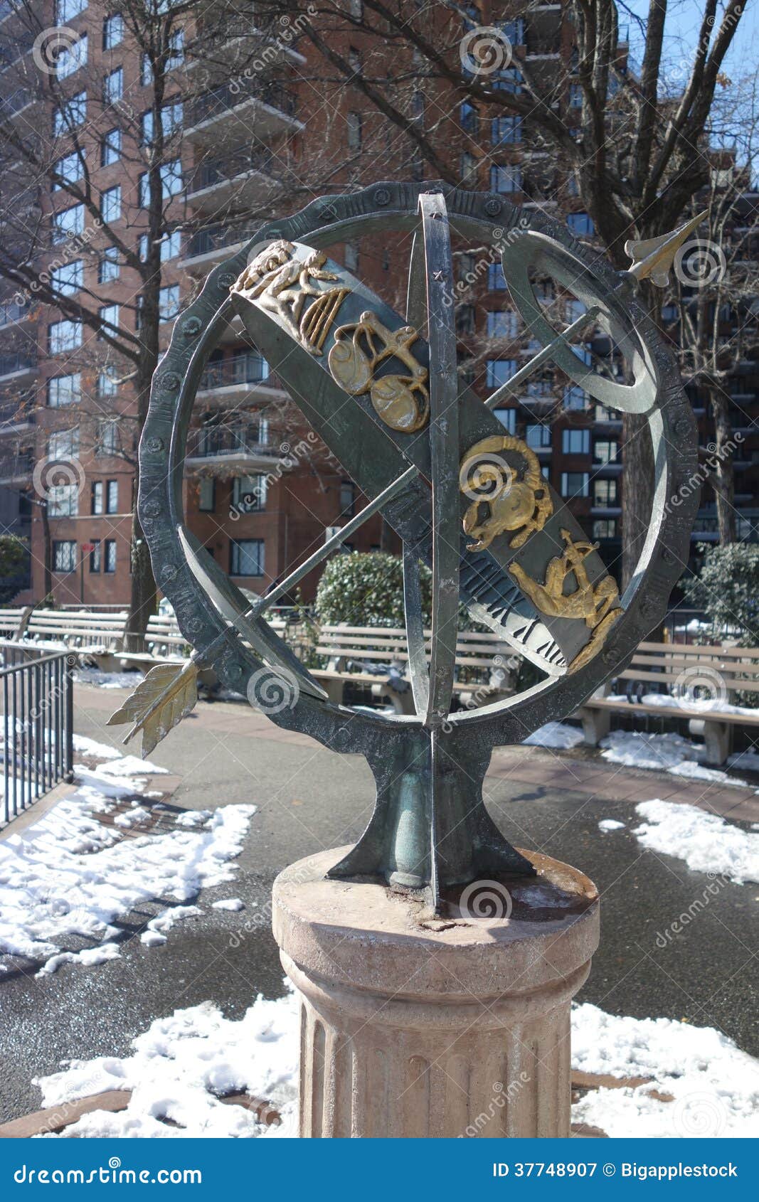 Sundial stock image. Image of time, clock, city, horoscope - 37748907