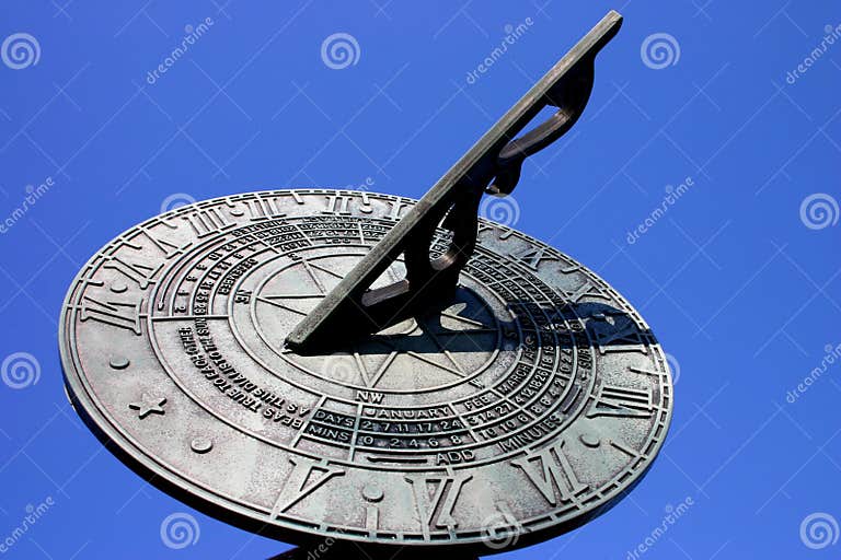 Sundial against blue sky stock image. Image of traditional - 549011