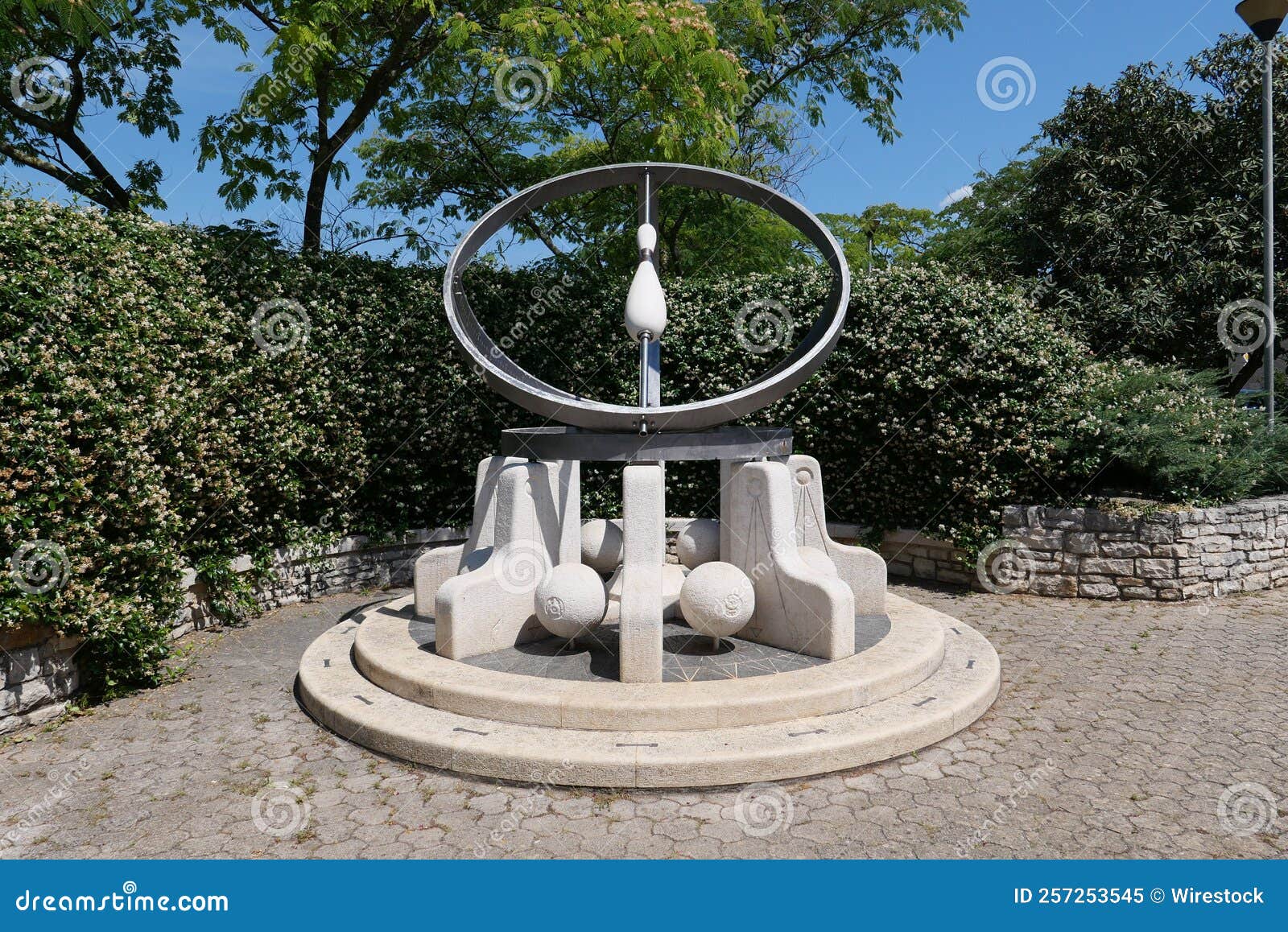 Sundial on a Central Square Editorial Image - Image of statue ...