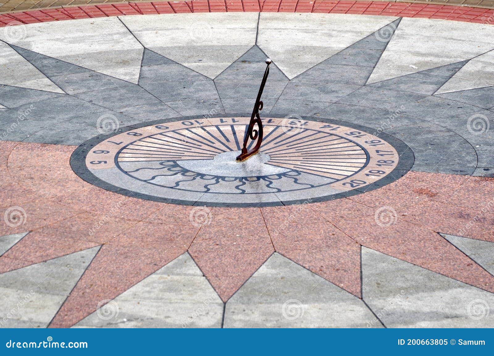 The Sundial on Granite Base Stock Image - Image of date, architecture ...