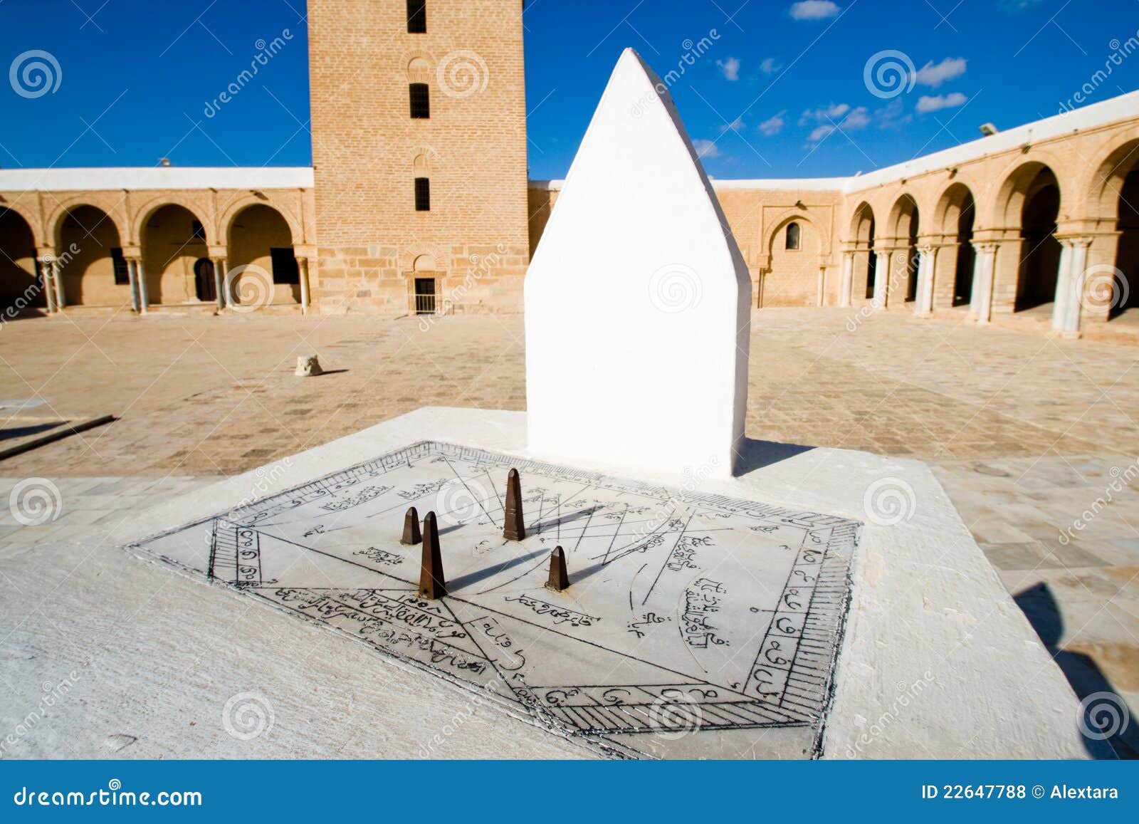 Sundial of Great Mosque in Kairouan Stock Photo - Image of arch, medina ...