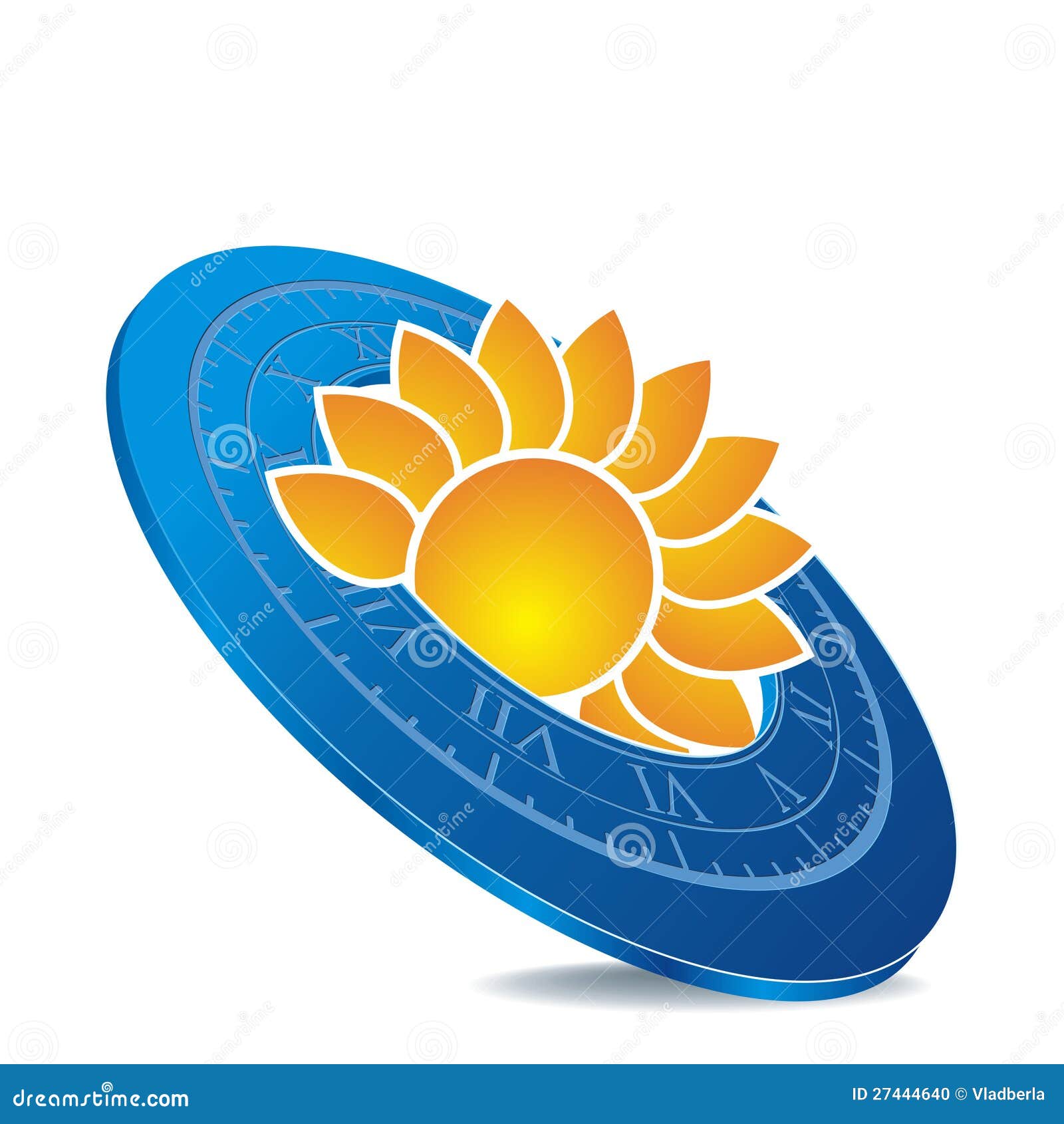 Sundial icon stock vector. Illustration of abstract, decorate - 27444640