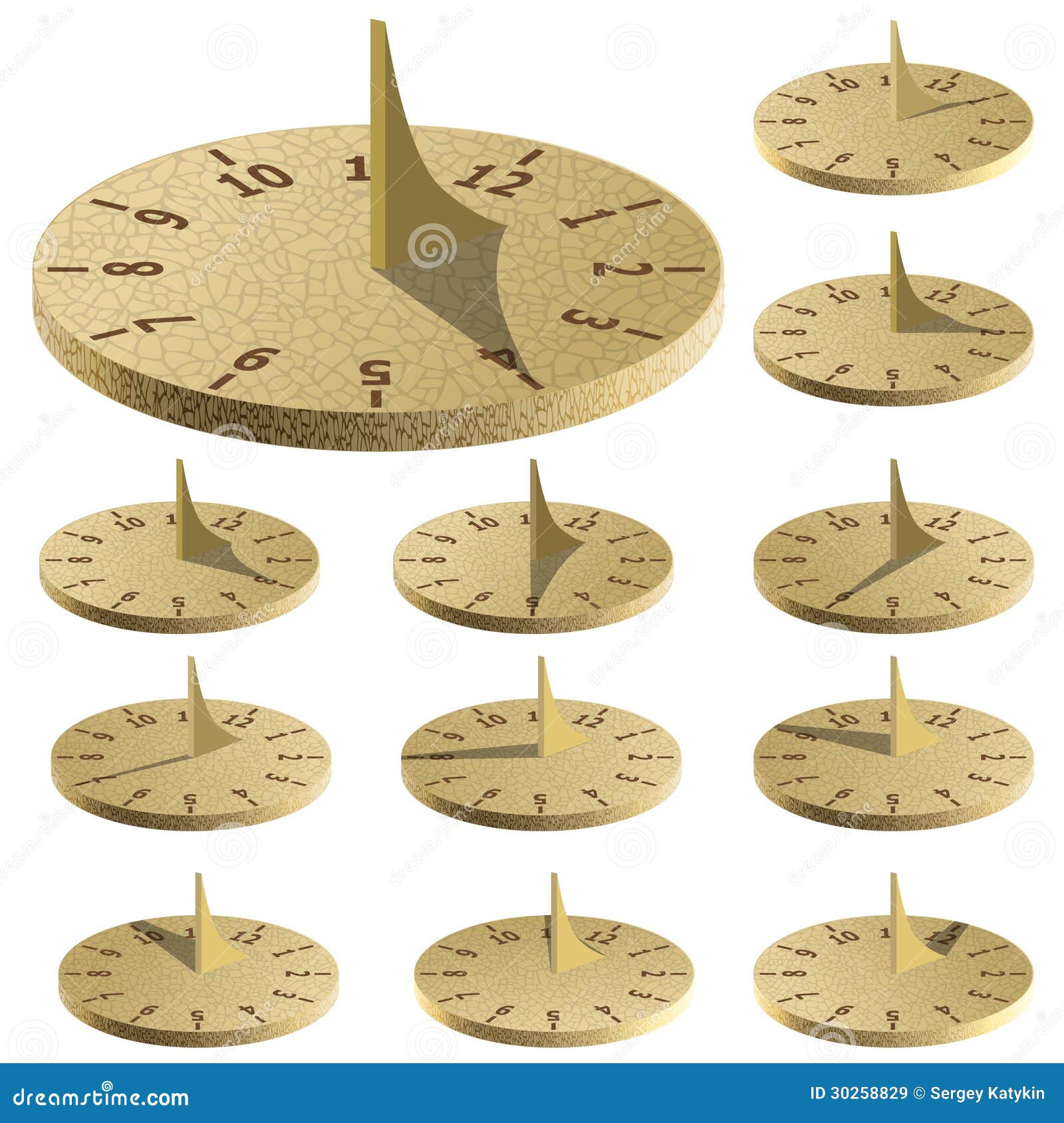 Sundial. Measure Time By The Sun. Cartoon Vector | CartoonDealer.com ...
