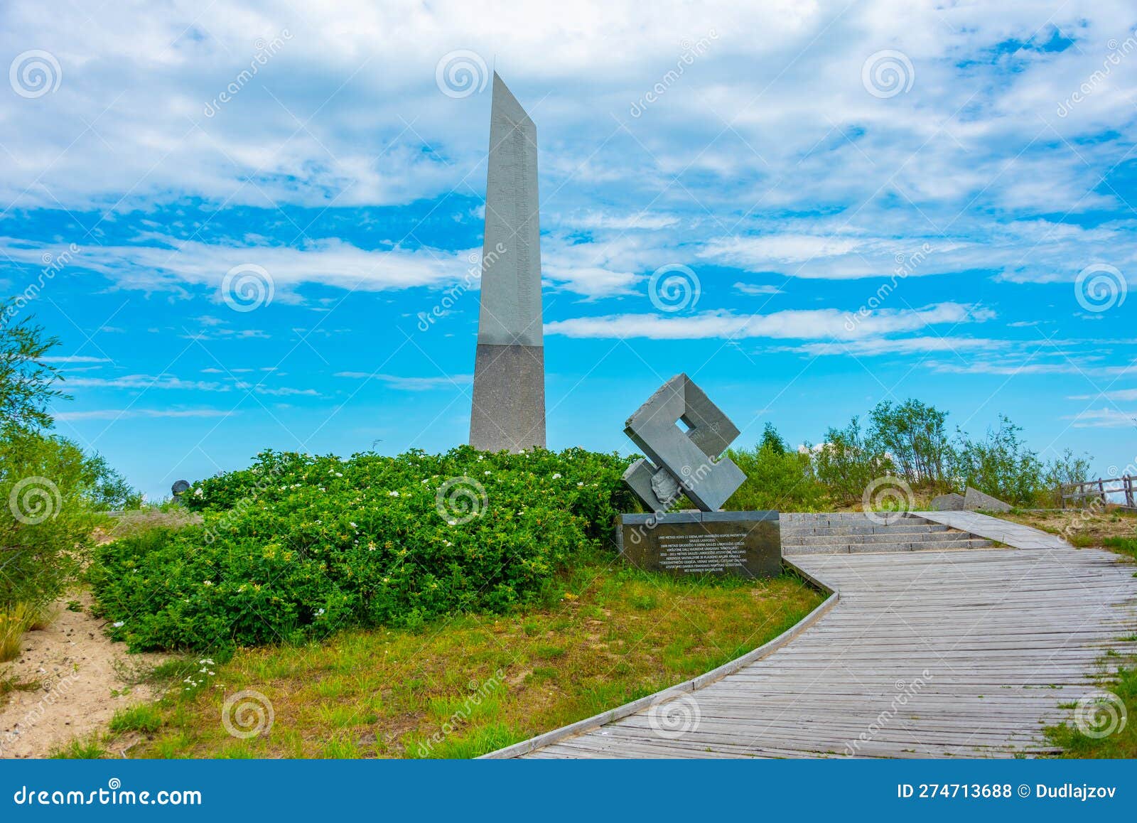 Sundial at Parnidis Dune at Curonian Spit in Lithuania Stock Photo ...