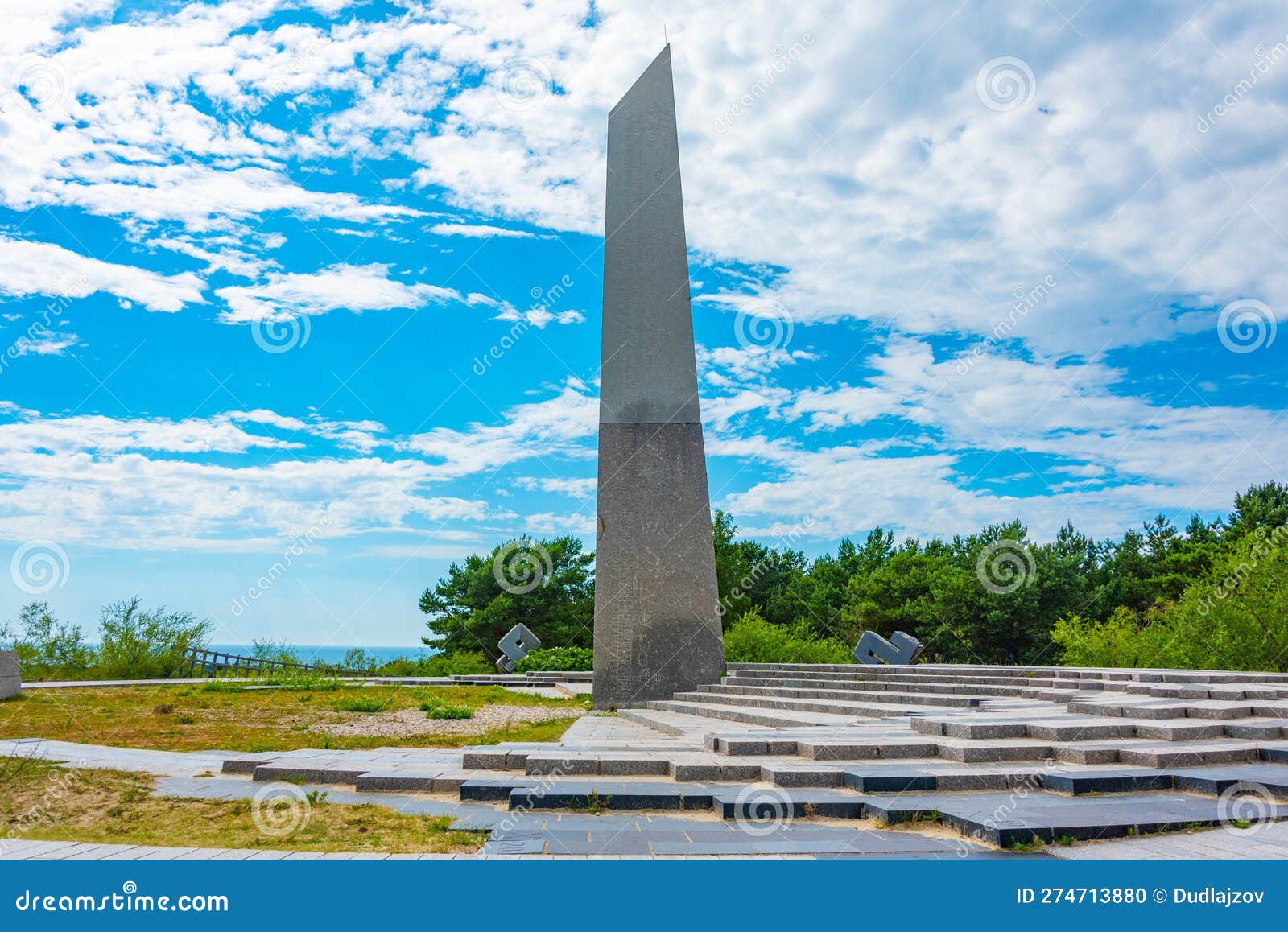 Sundial at Parnidis Dune at Curonian Spit in Lithuania Stock Photo ...