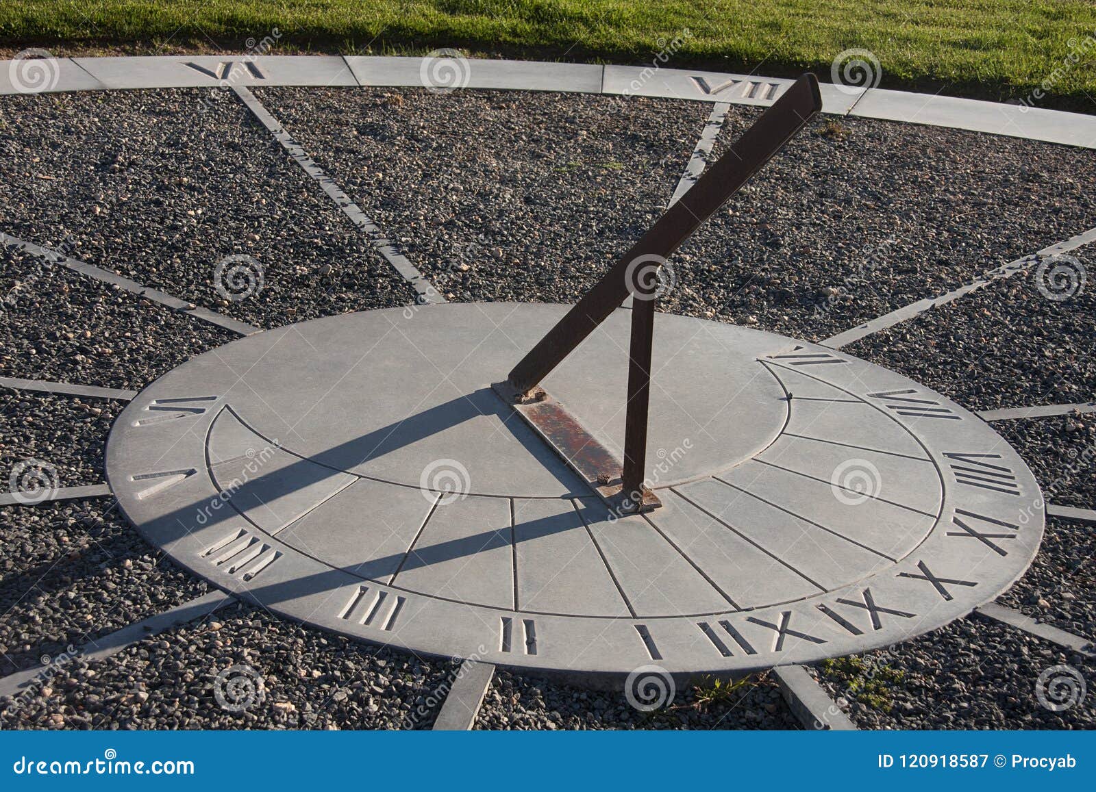 Sundial stock image. Image of spain, grass, clock, astronomy - 120918587