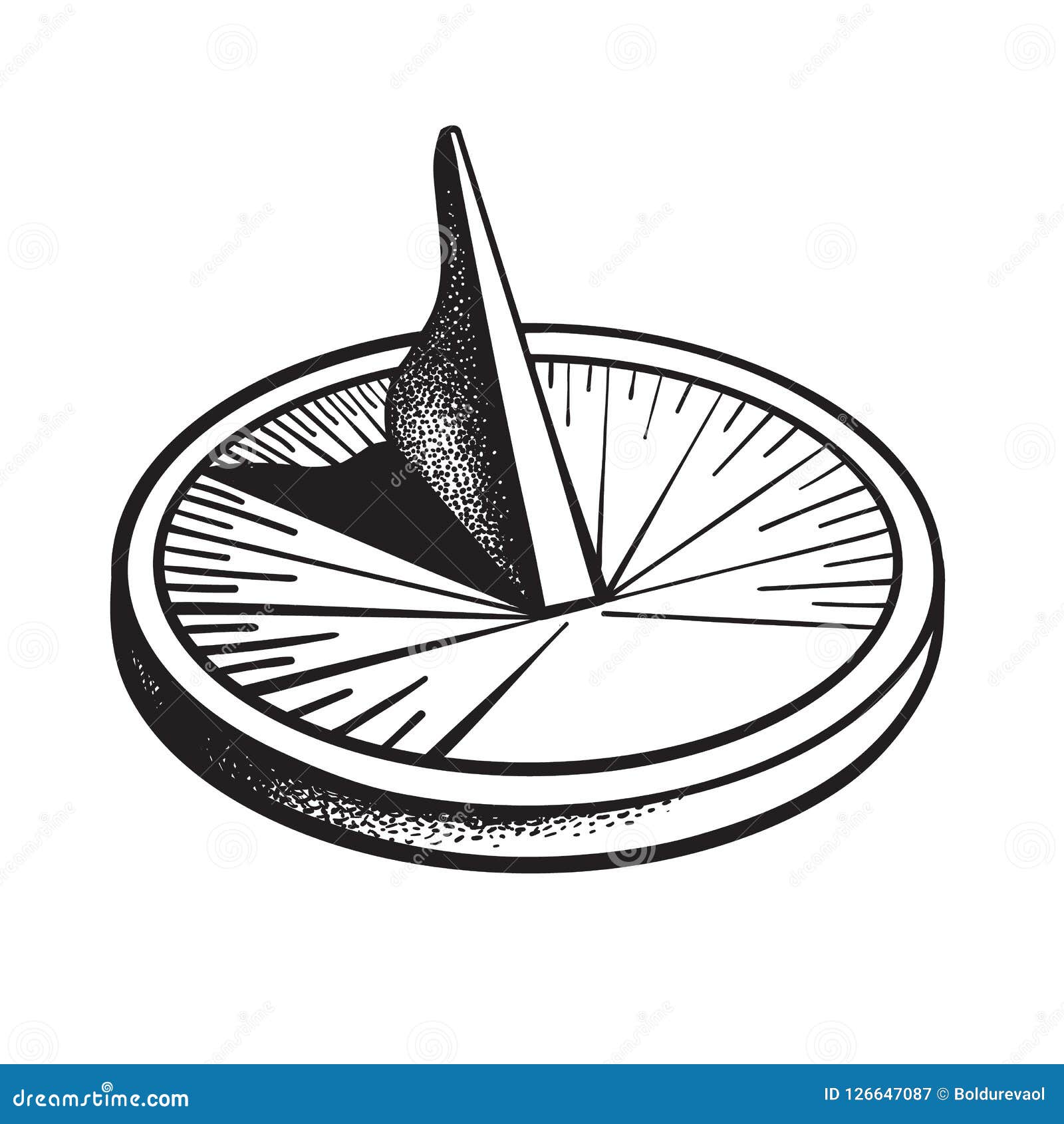 Ink Sketch Of Sundial. Cartoon Vector | CartoonDealer.com #179633183