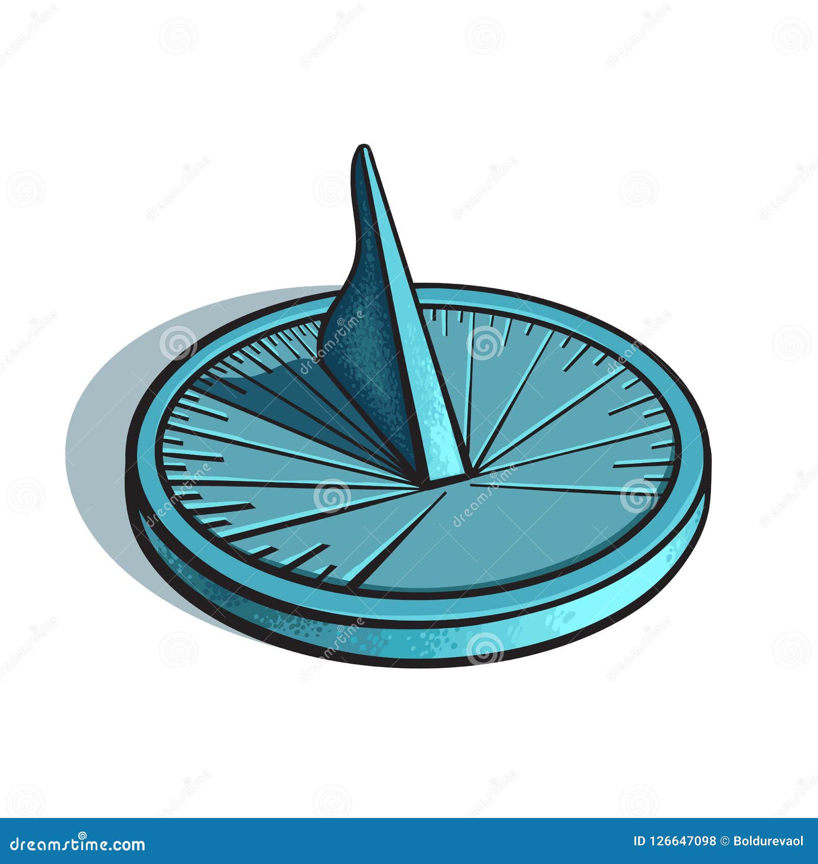 Sundial. Sun Clock. Hand Drawn Vector Illustration. Stock Vector ...
