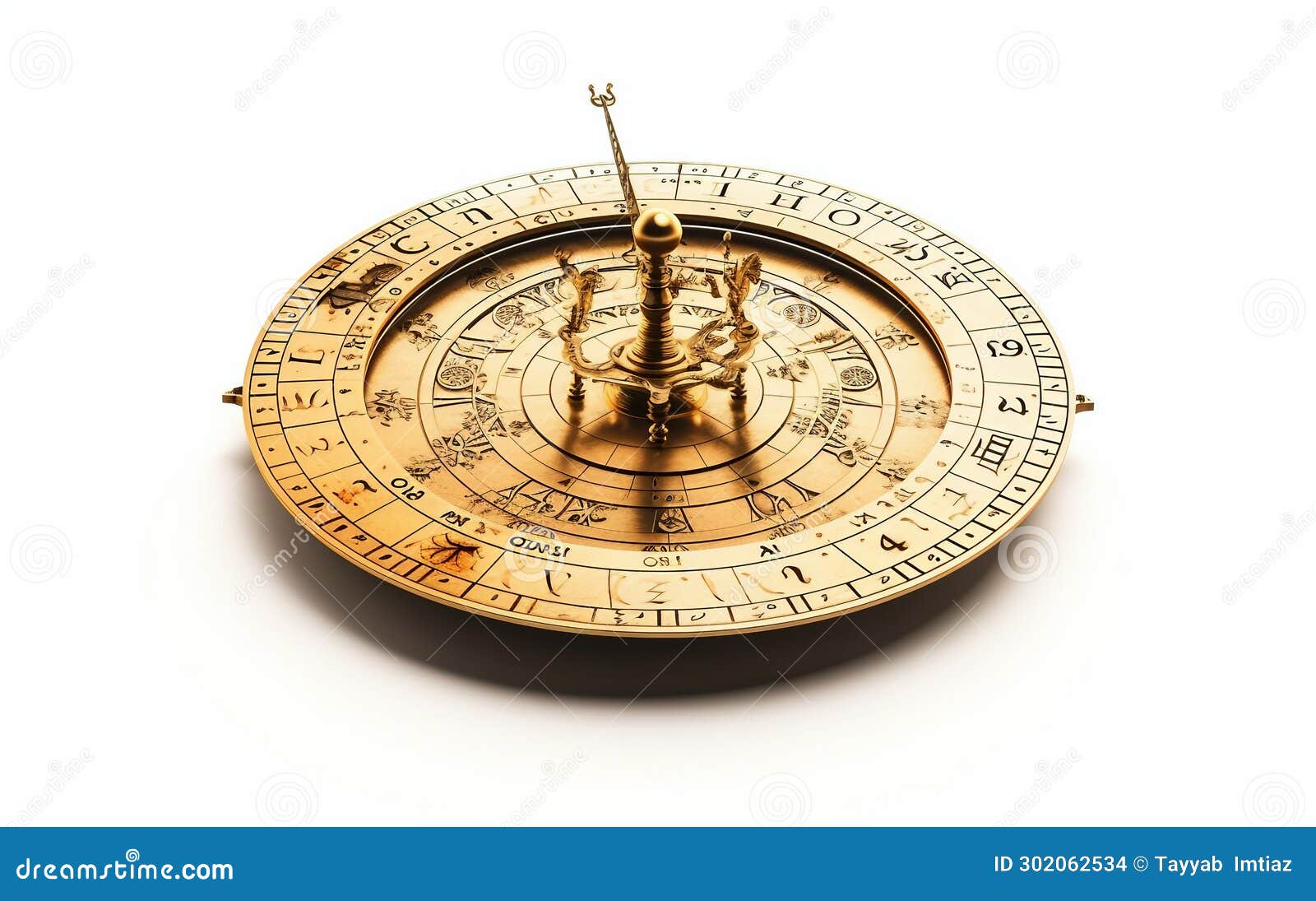 Sundial Wall Isolated On Transparent Background. Stock Image ...