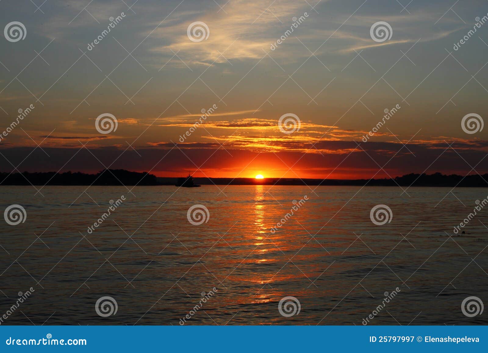 Sundown. stock image. Image of evening, view, river, sundown - 25797997