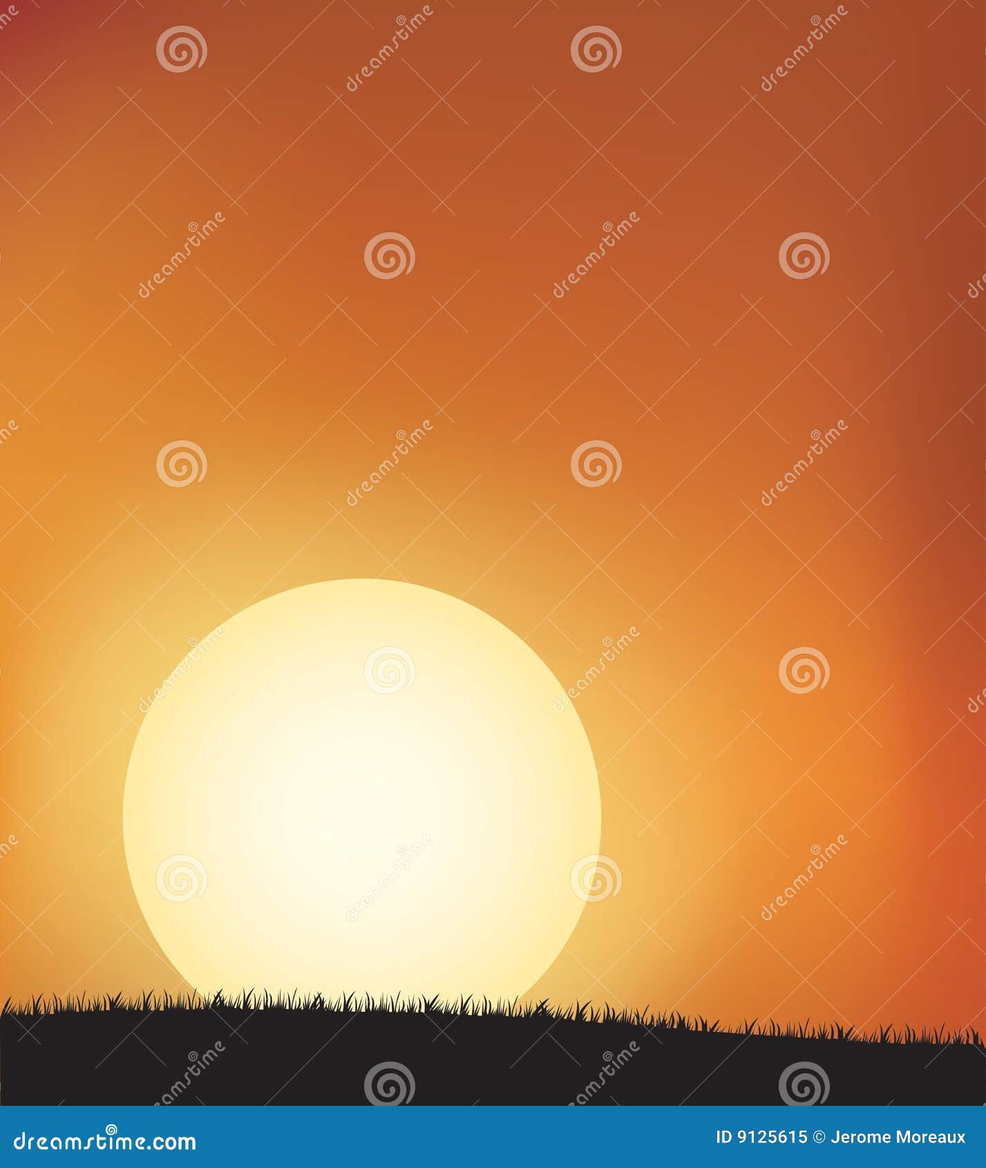 Sundown stock illustration. Illustration of sundown, postcard - 9125615