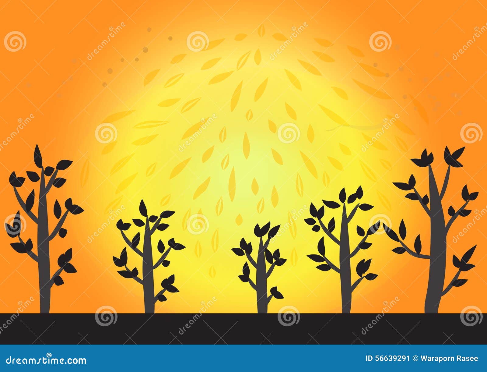 Sundown Background Cartoon Vector | CartoonDealer.com #56639291