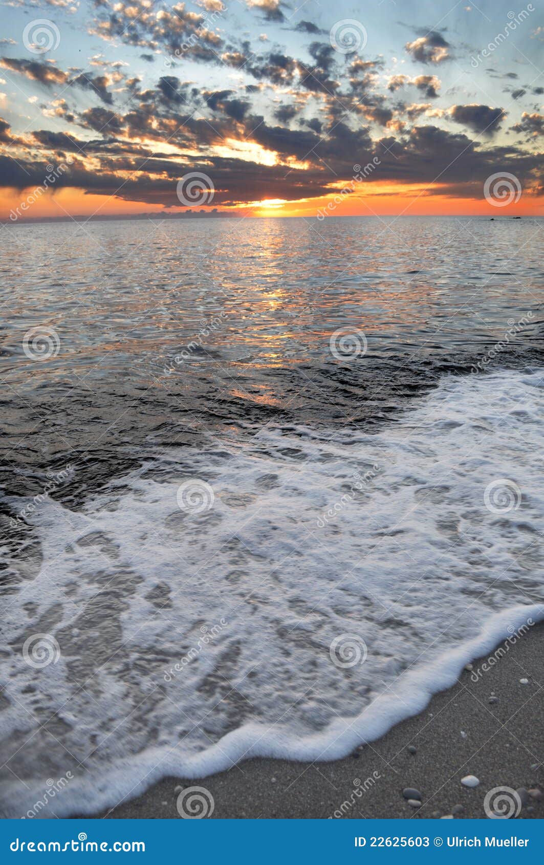 Sundown on the beach stock image. Image of beach, sunset - 22625603