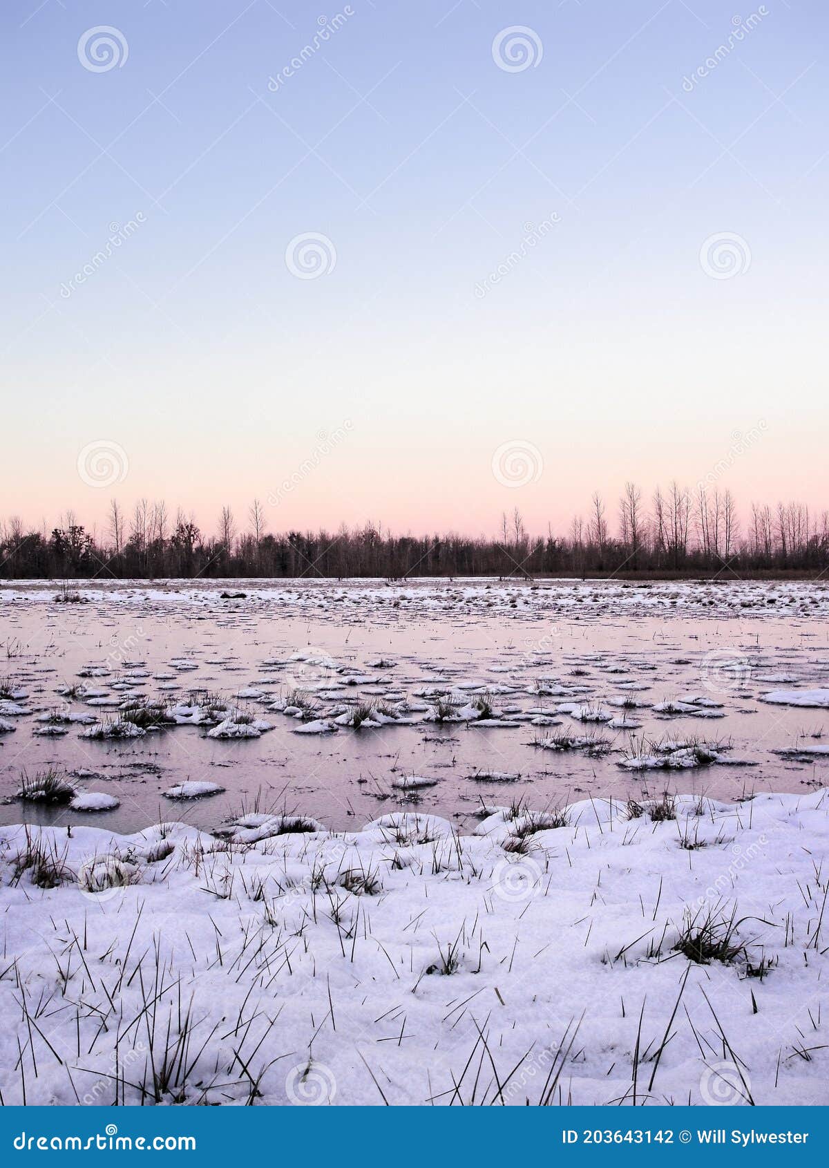 Sundown after Freezing Rain and Snow Storm in Eugene Stock Photo ...