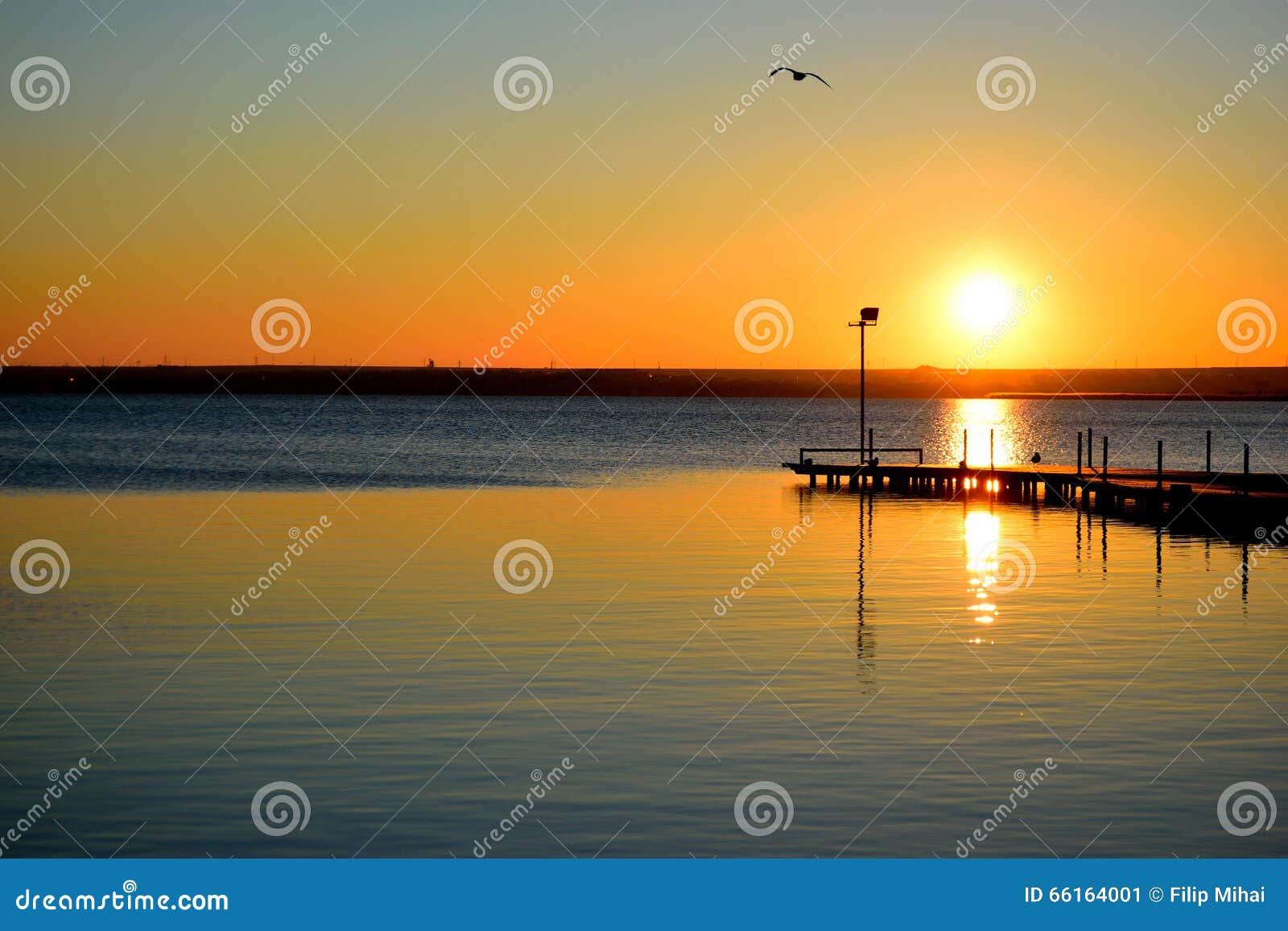 Sundown lake stock image. Image of dock, outdoor, nature - 66164001