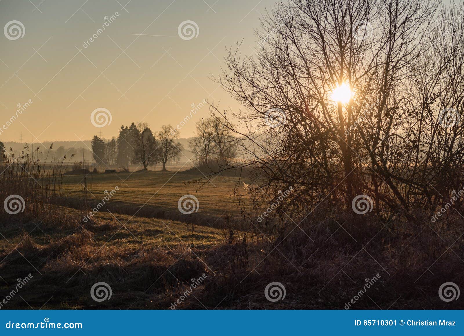 Sundown landscape stock image. Image of bavaria, sundown - 85710301