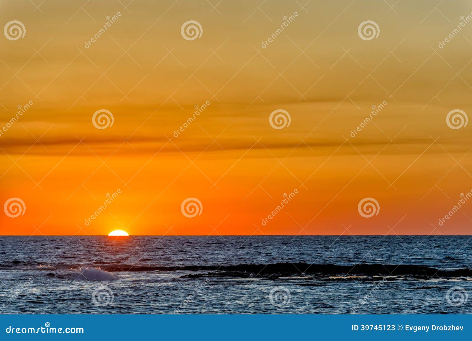 Sundown over the sea stock image. Image of beautiful - 39745123