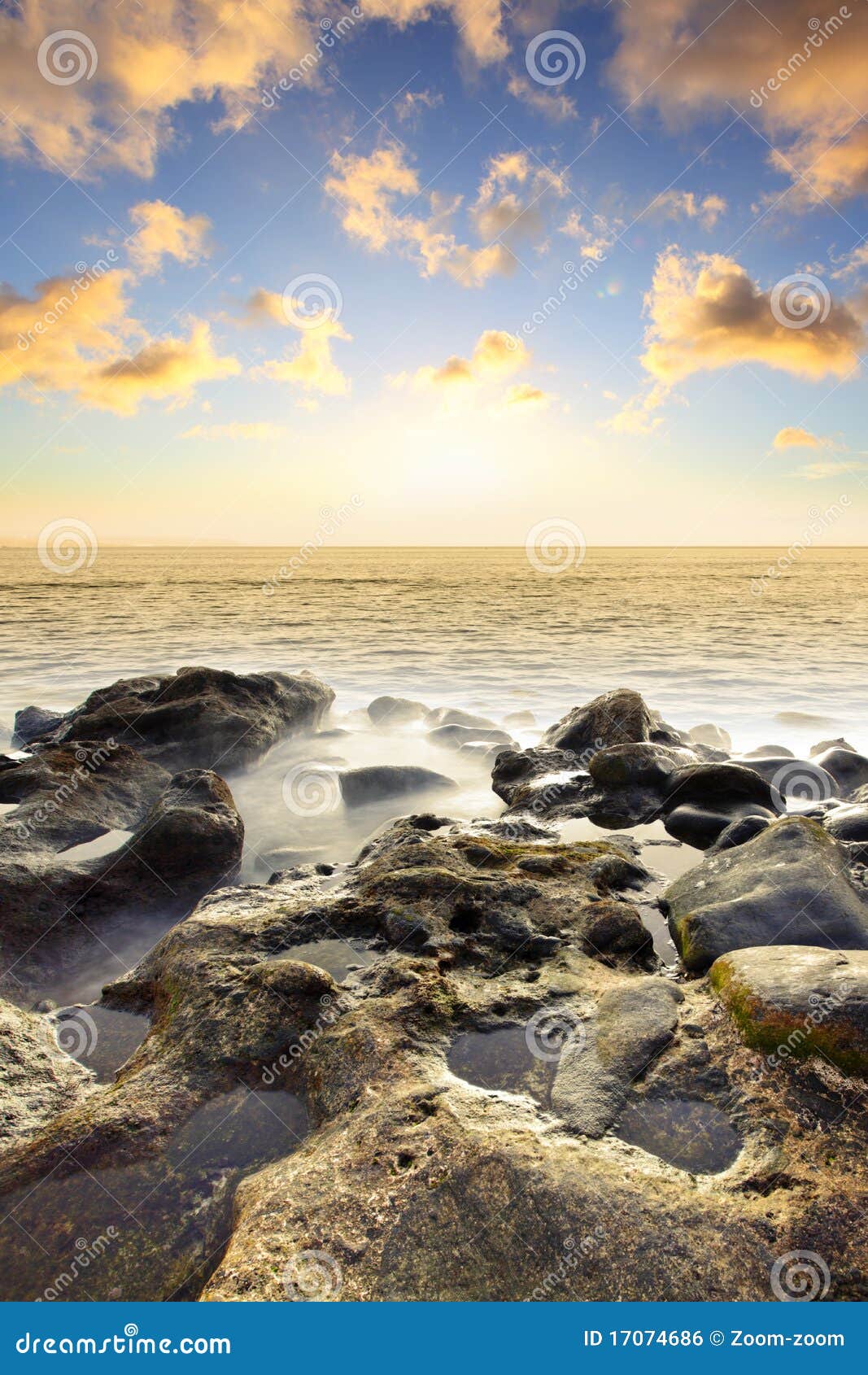 Sundown at sea stock photo. Image of beauty, coast, scenery - 17074686