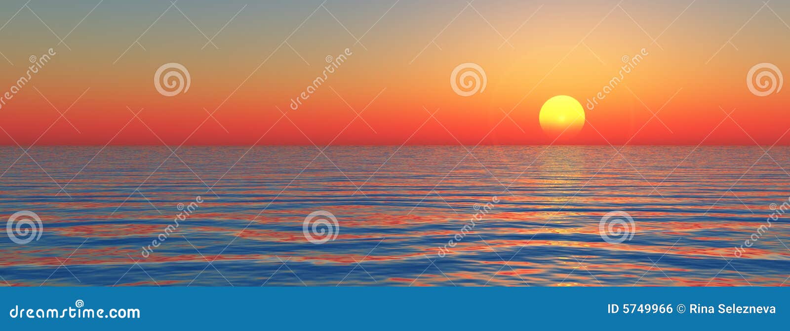 Sundown on sea stock illustration. Illustration of drawing - 5749966