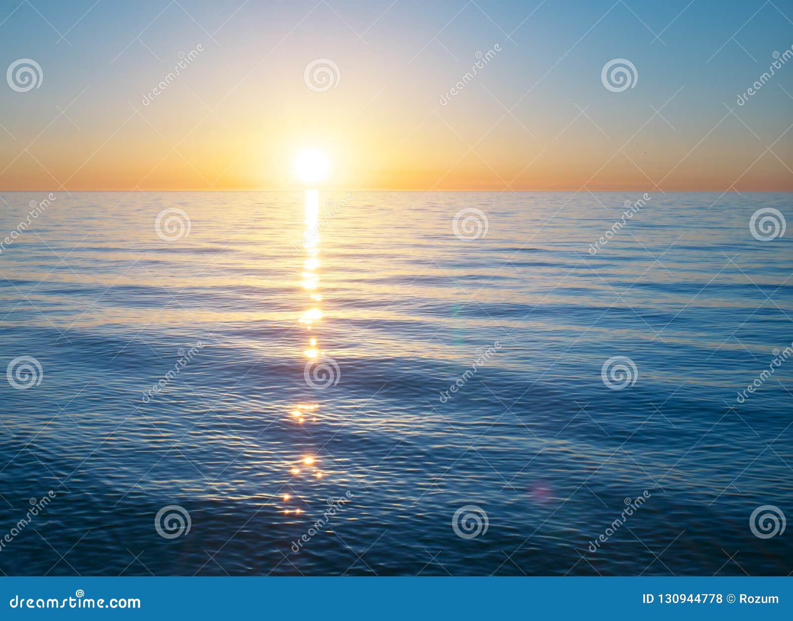 Sundown on the sea stock photo. Image of beautiful, beach - 130944778