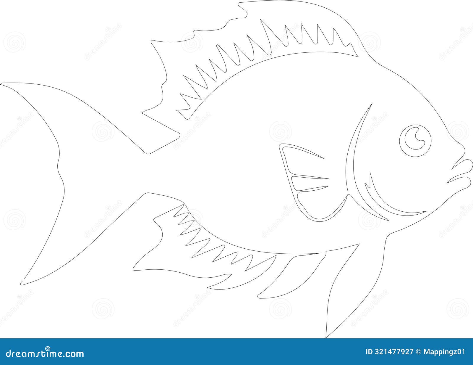 Sunfish Outline Silhouette Generative Ai Cartoon Vector | CartoonDealer ...
