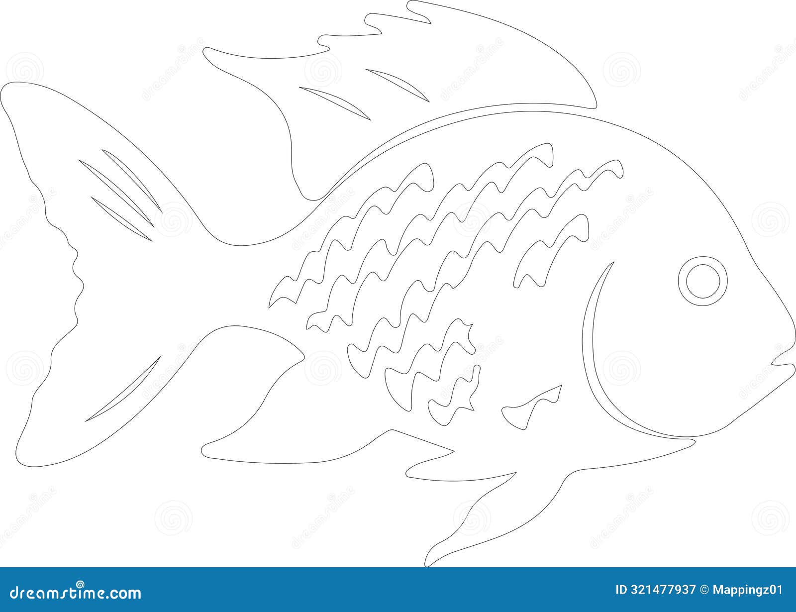 Sunfish Outline Silhouette Generative Ai Vector Illustration ...