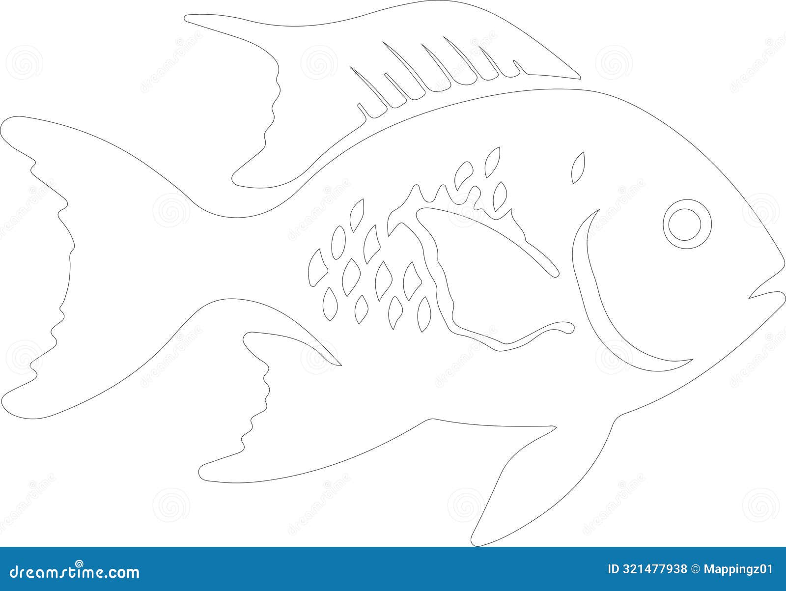 Sunfish Outline Silhouette Generative Ai Vector Illustration ...