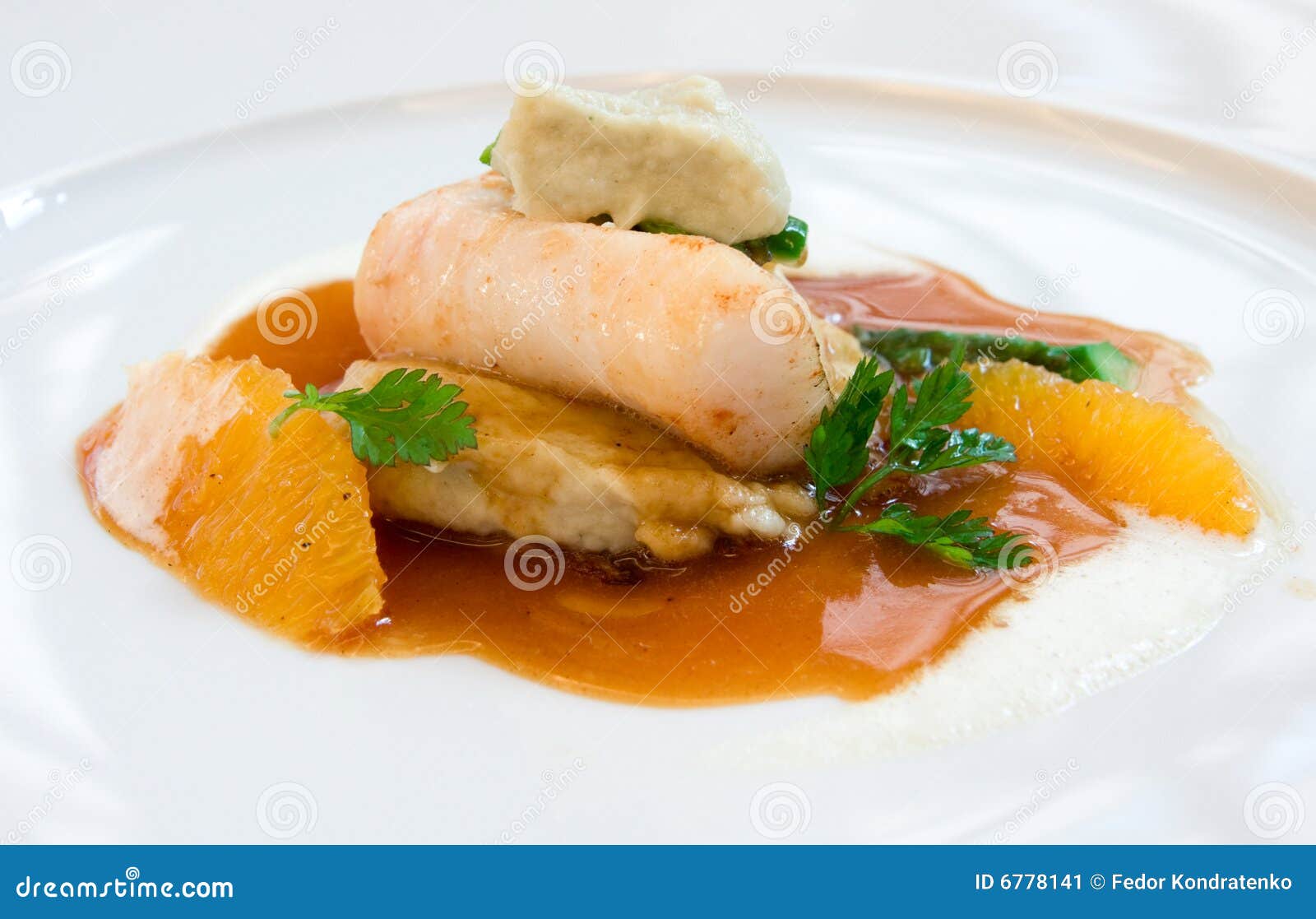 Sunfish with Sauce and Orange Stock Image - Image of cuisine, expensive ...