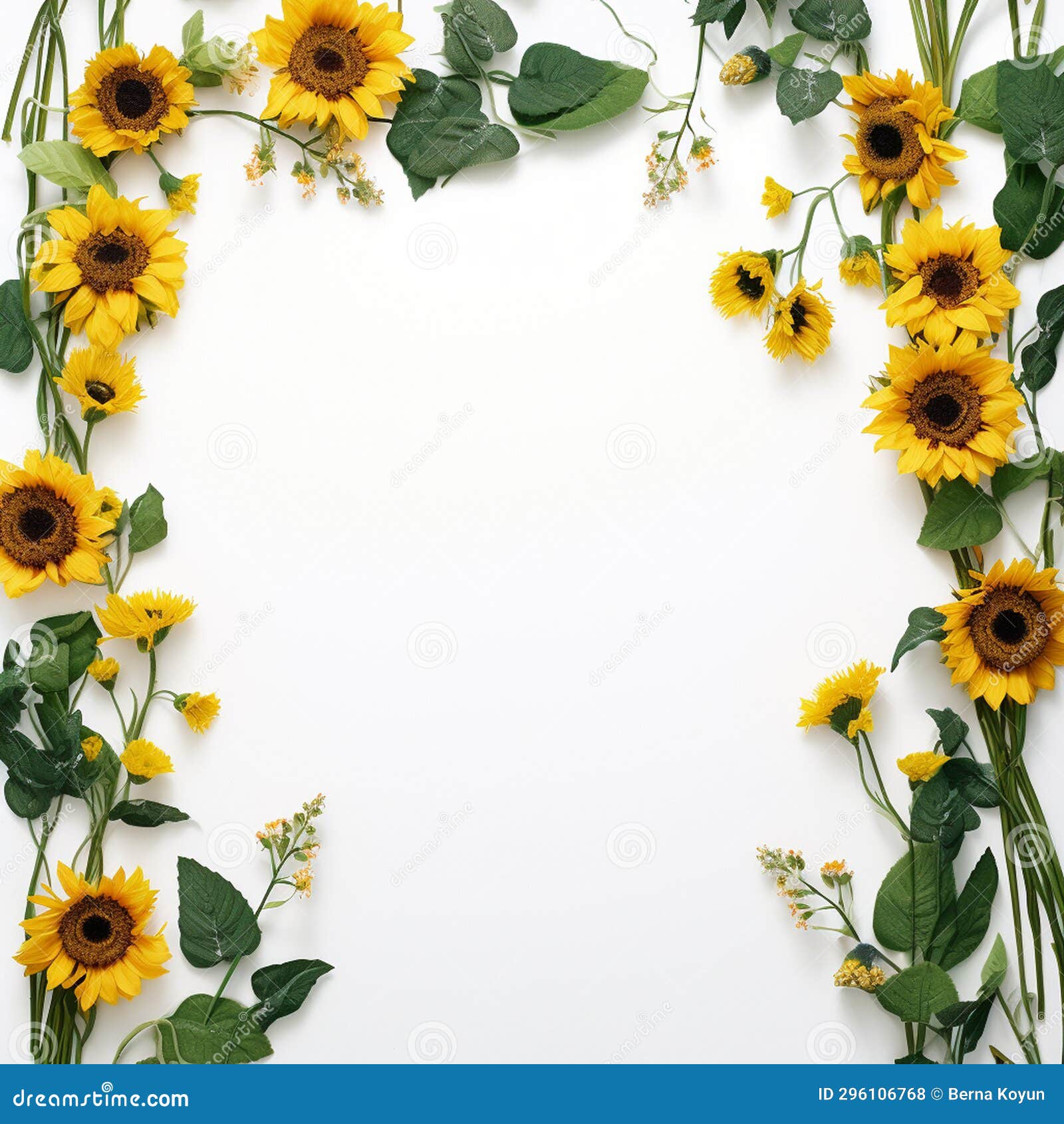 Sunflower Border for Any Project, Personal or Professional Stock ...